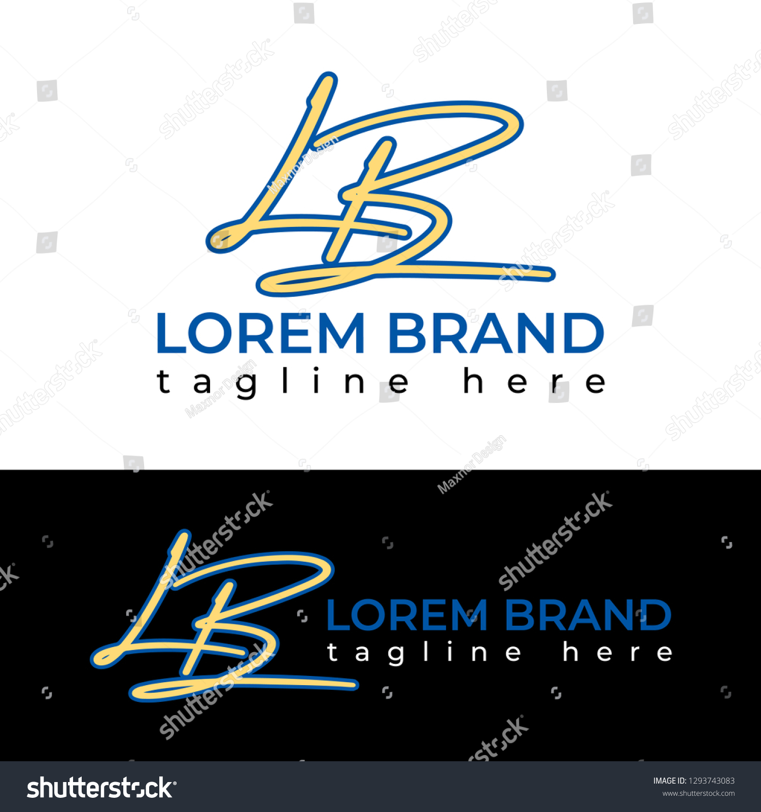 Lb Logo Design Template Inspiration Monogram Stock Vector (Royalty Free ...