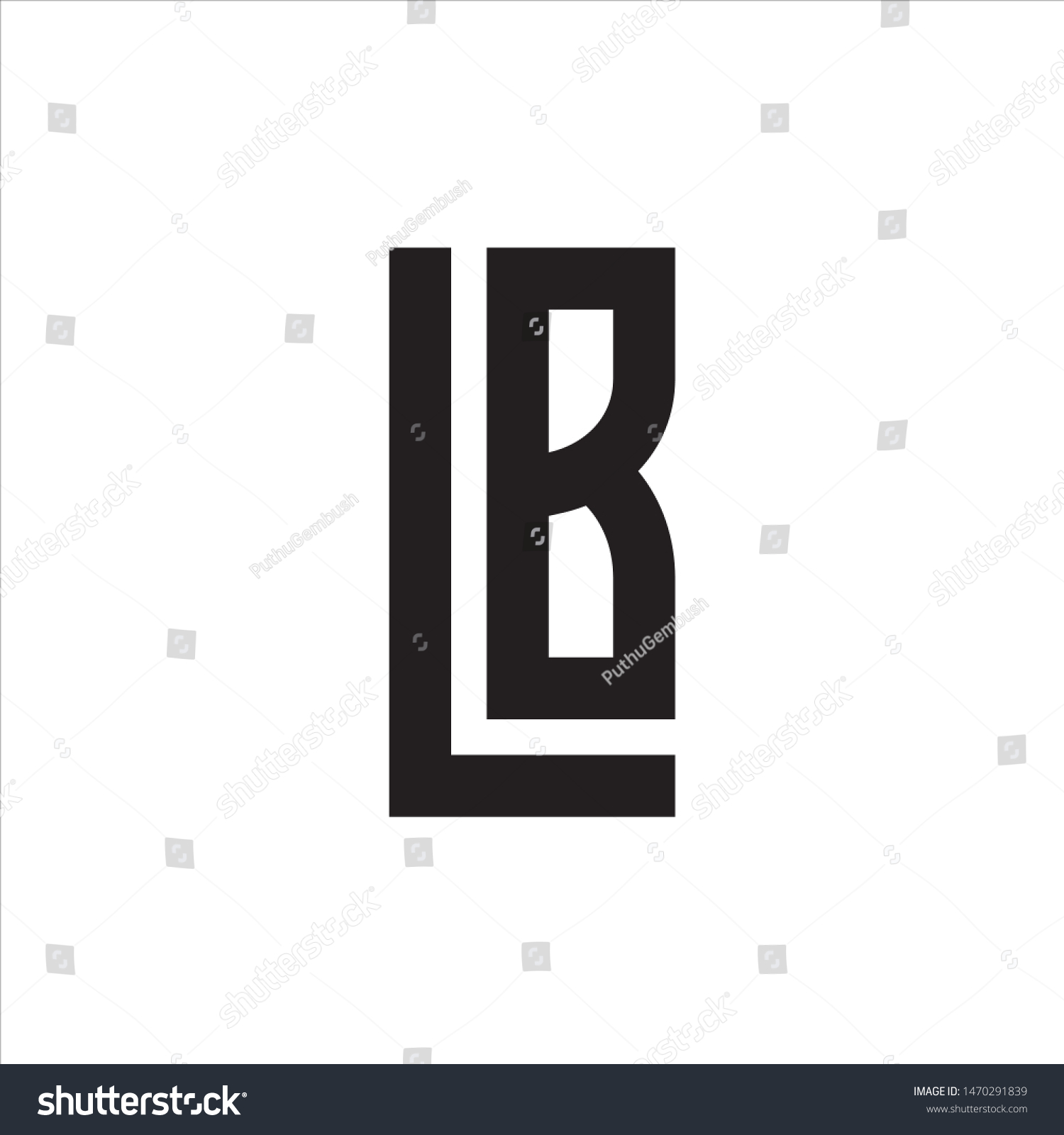 Lb Bl Letter Logo Design Vector Stock Vector (Royalty Free) 1470291839
