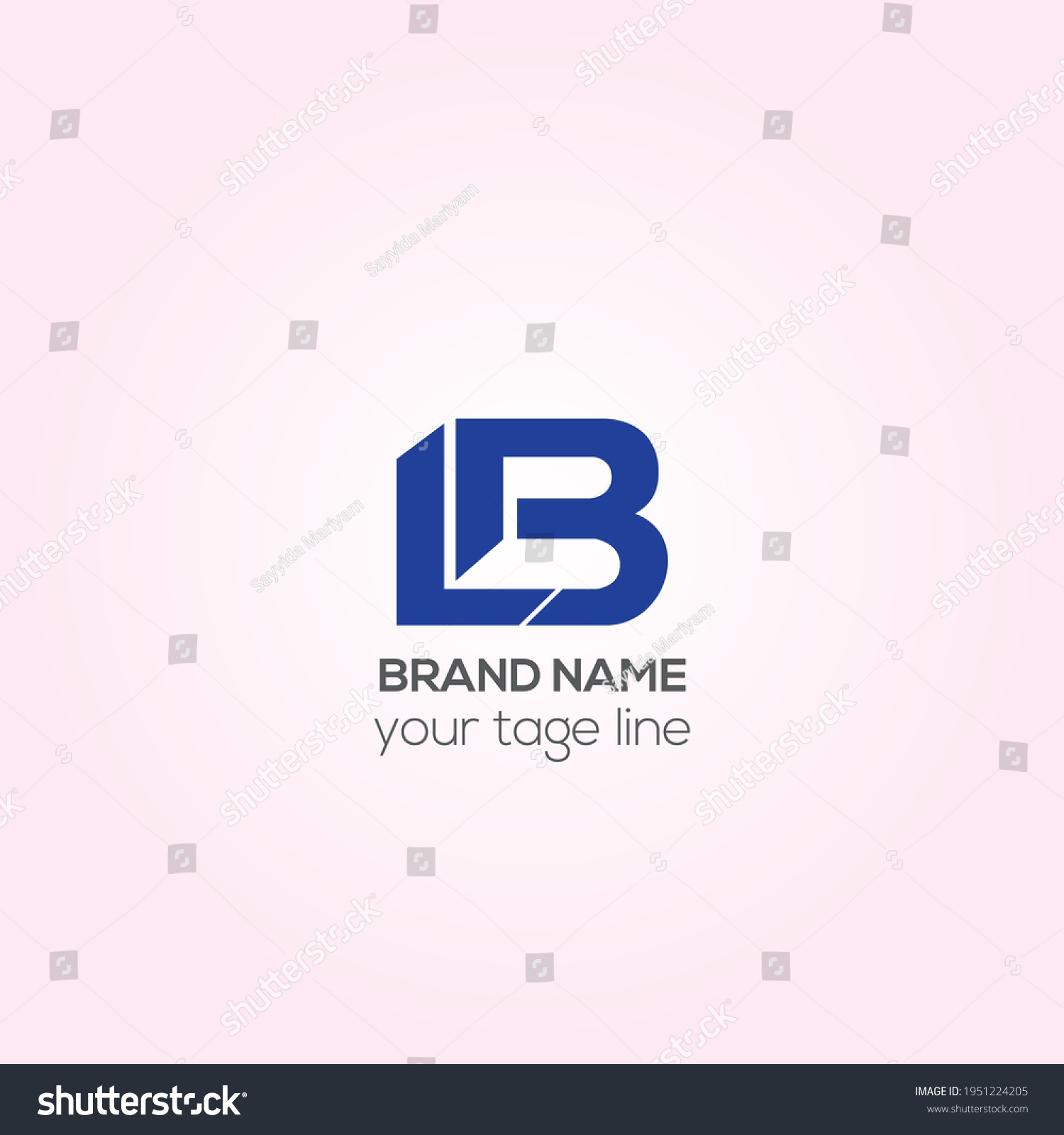 Lb Vector Logo Design Lb Creative Stock Vector (Royalty Free ...
