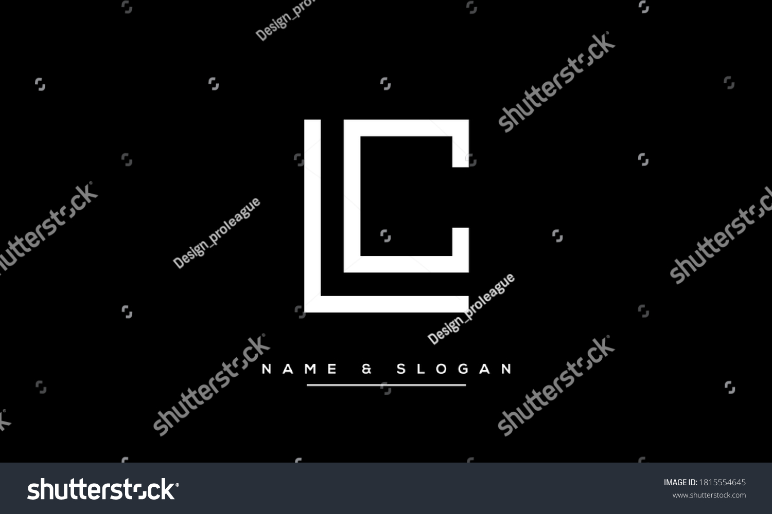 Letras LC, CL iniciales Logotipo vector: vector de stock (libre de ...