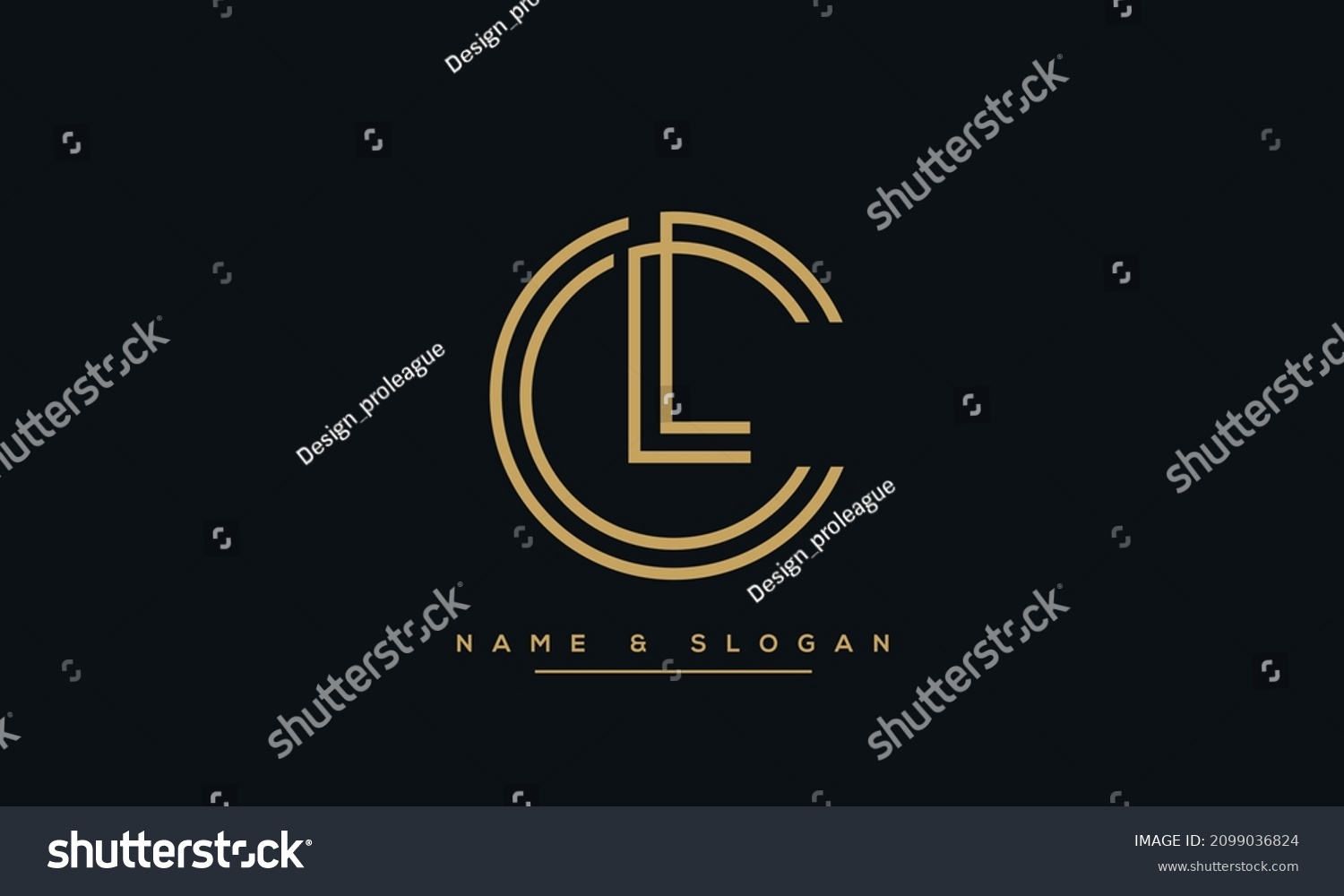 Lc Cl Initials Letters Logo Vector Stock Vector (Royalty Free ...