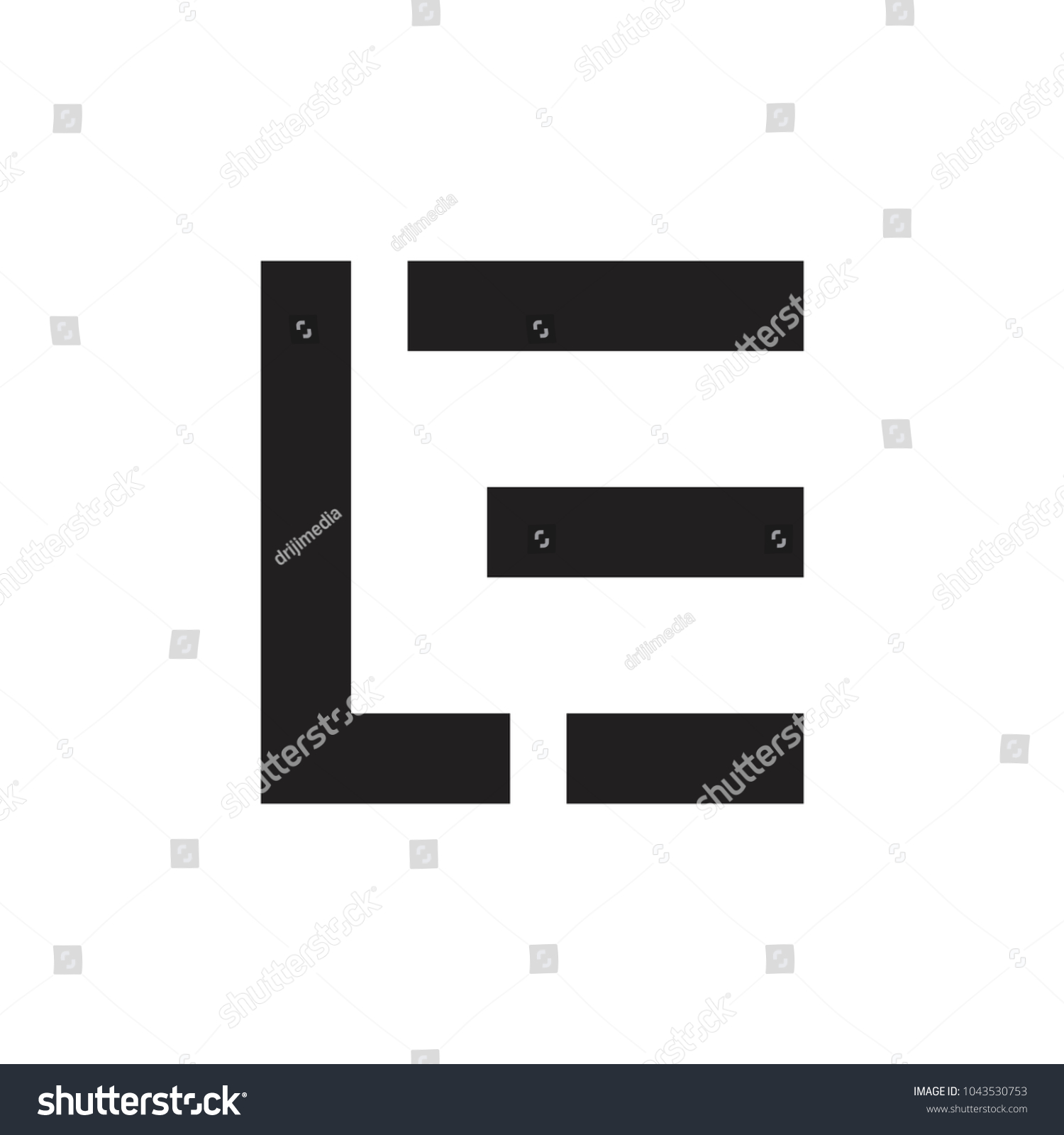 Le Letter Logo Design Vector Stock Vector (Royalty Free) 1043530753