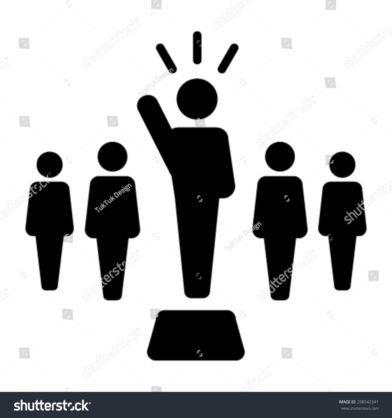 Leader Icon Stock Vector Illustration 298542341 : Shutterstock