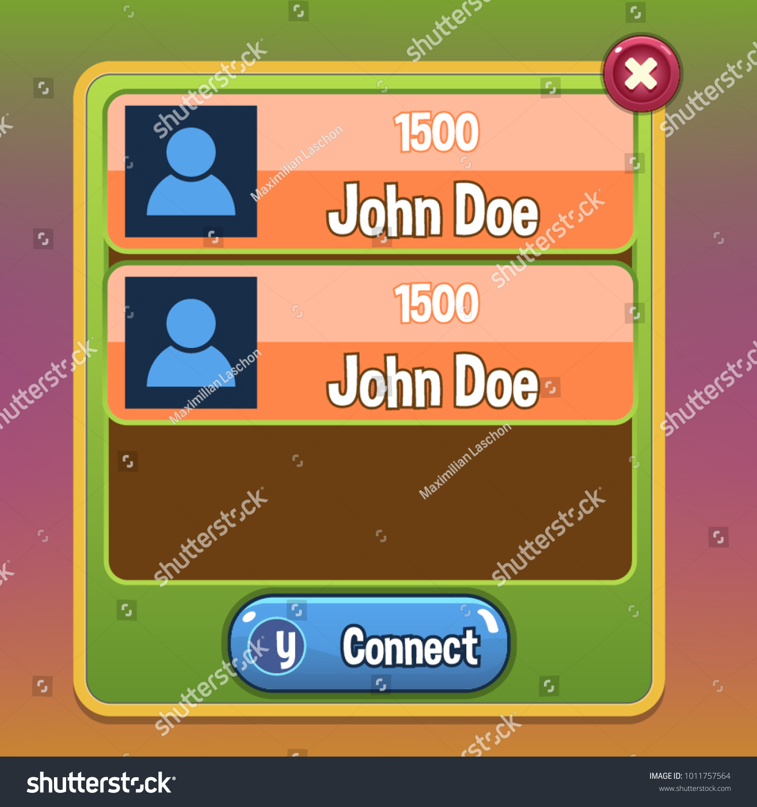 Leaderboard Screen User Interface Mobile Game Stock Vector (Royalty ...