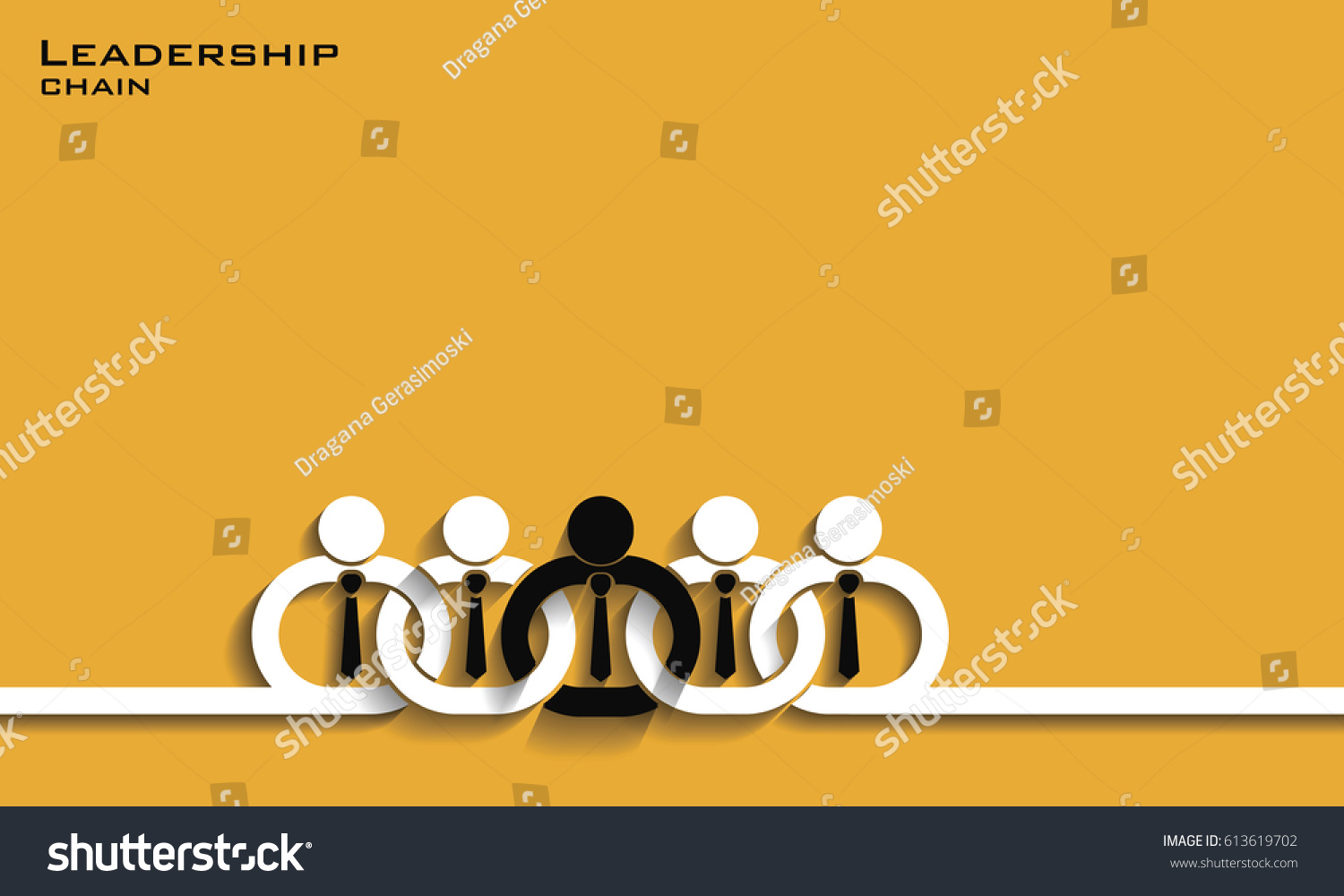 Leadership Chain Concept Vector Stock Vector (Royalty Free) 613619702 ...