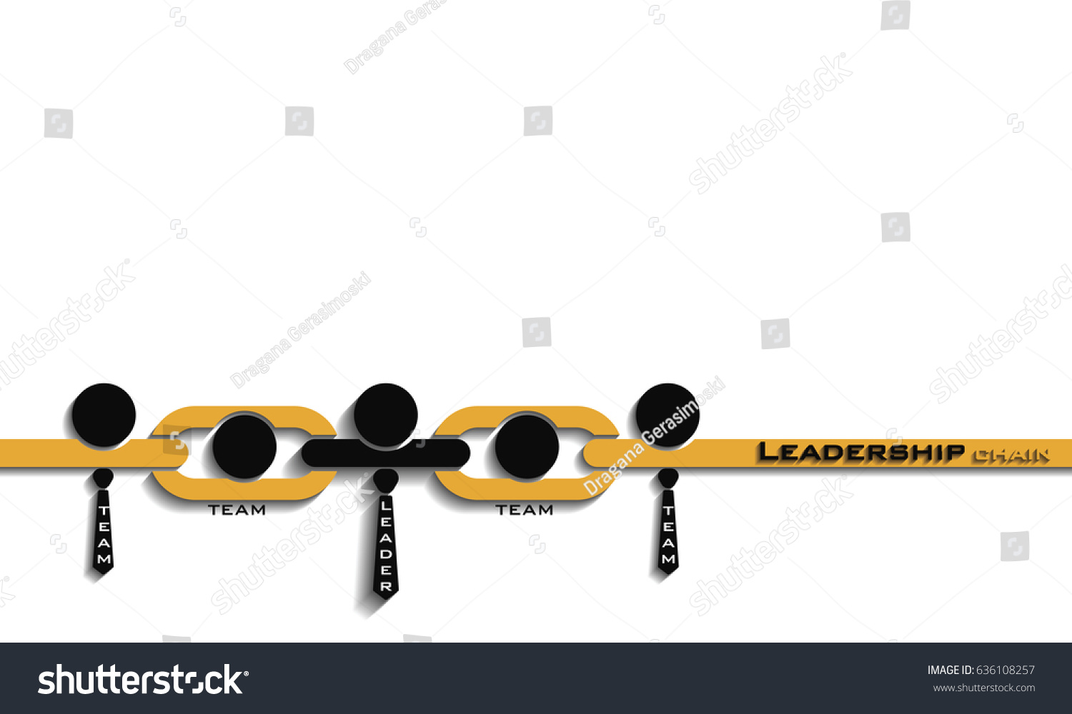 Leadership Chain Concept Vector Stock Vector (Royalty Free) 636108257 ...