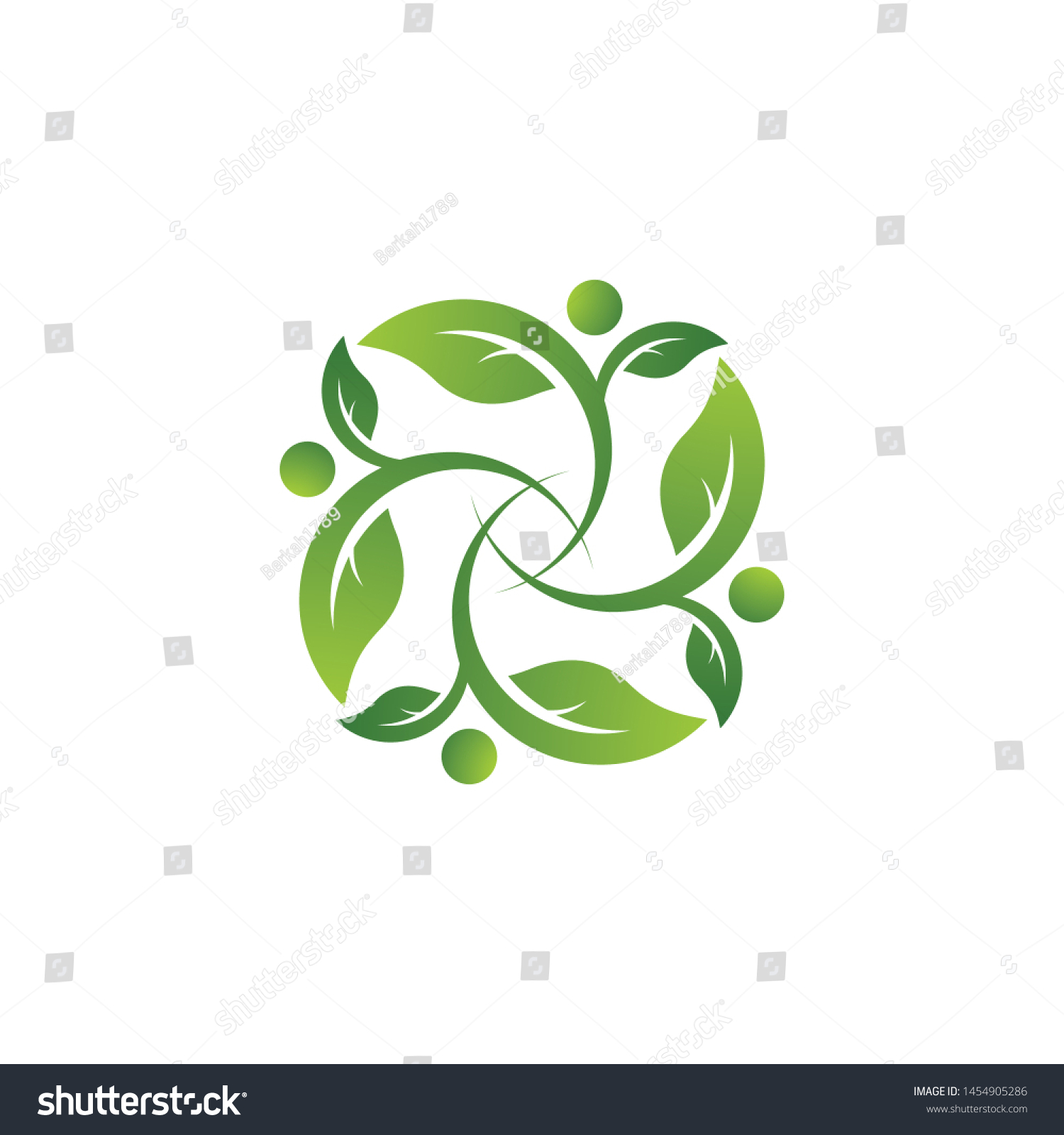 Leaf Community Logo Template Stock Vector (Royalty Free) 1454905286 ...