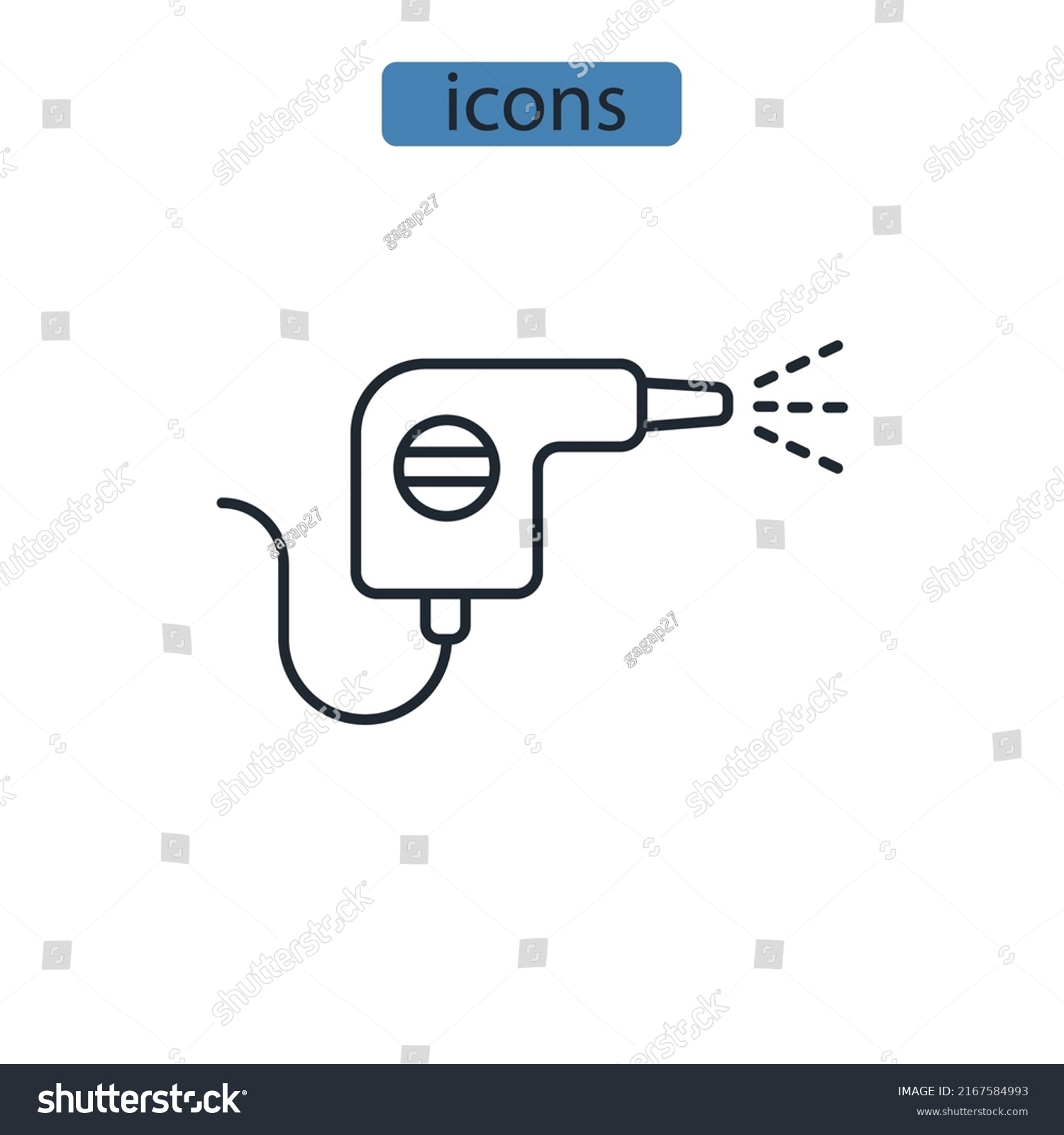 Leaf Blower Icons Symbol Vector Elements Stock Vector (Royalty Free ...