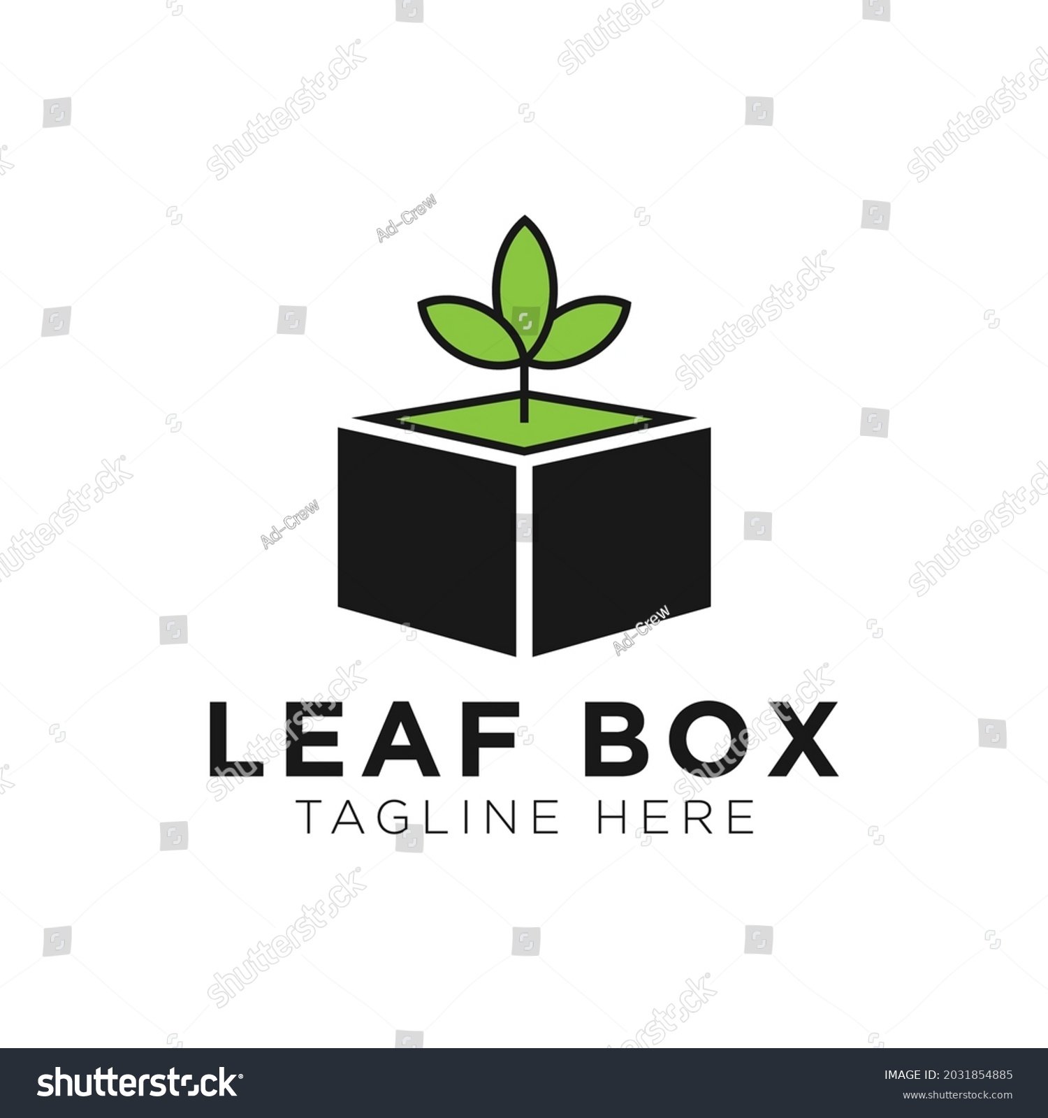 Leaf Box Logo Design Inspiration Vector Stock Vector (Royalty Free ...