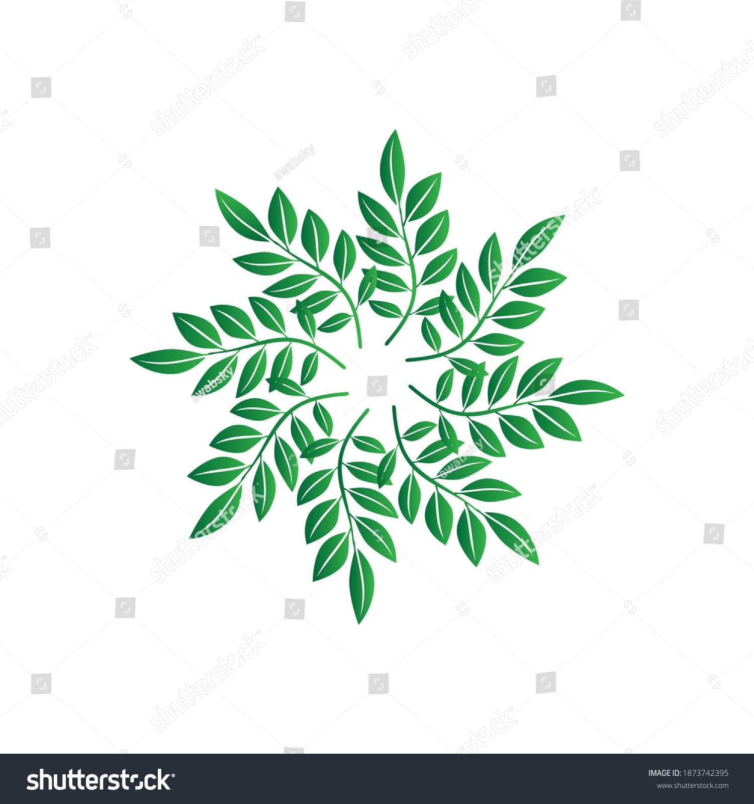 Leaf Circle Plants Vector Isolated On Stock Vector (Royalty Free ...