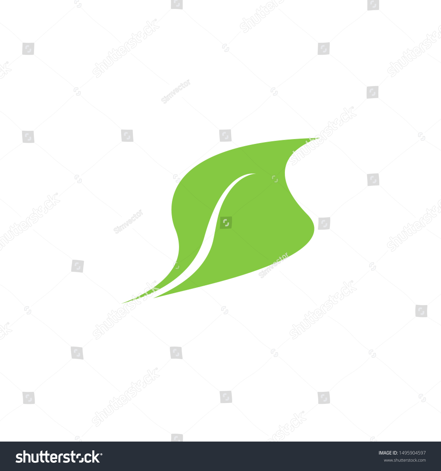 Leaf Graphic Design Template Vector Isolated Stock Vector (Royalty Free ...