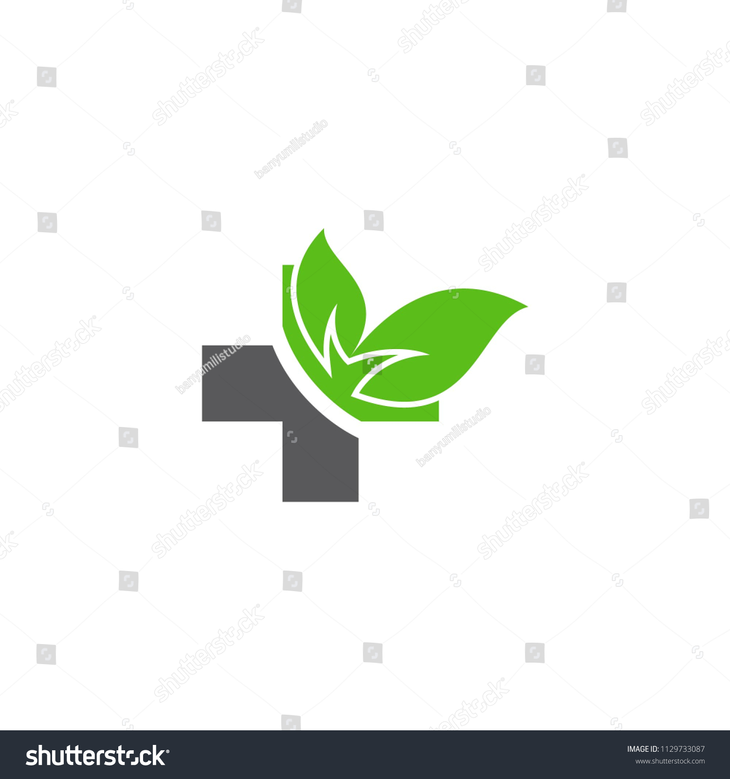 Leaf Healthcare Logo Template Stock Vector (Royalty Free) 1129733087 ...