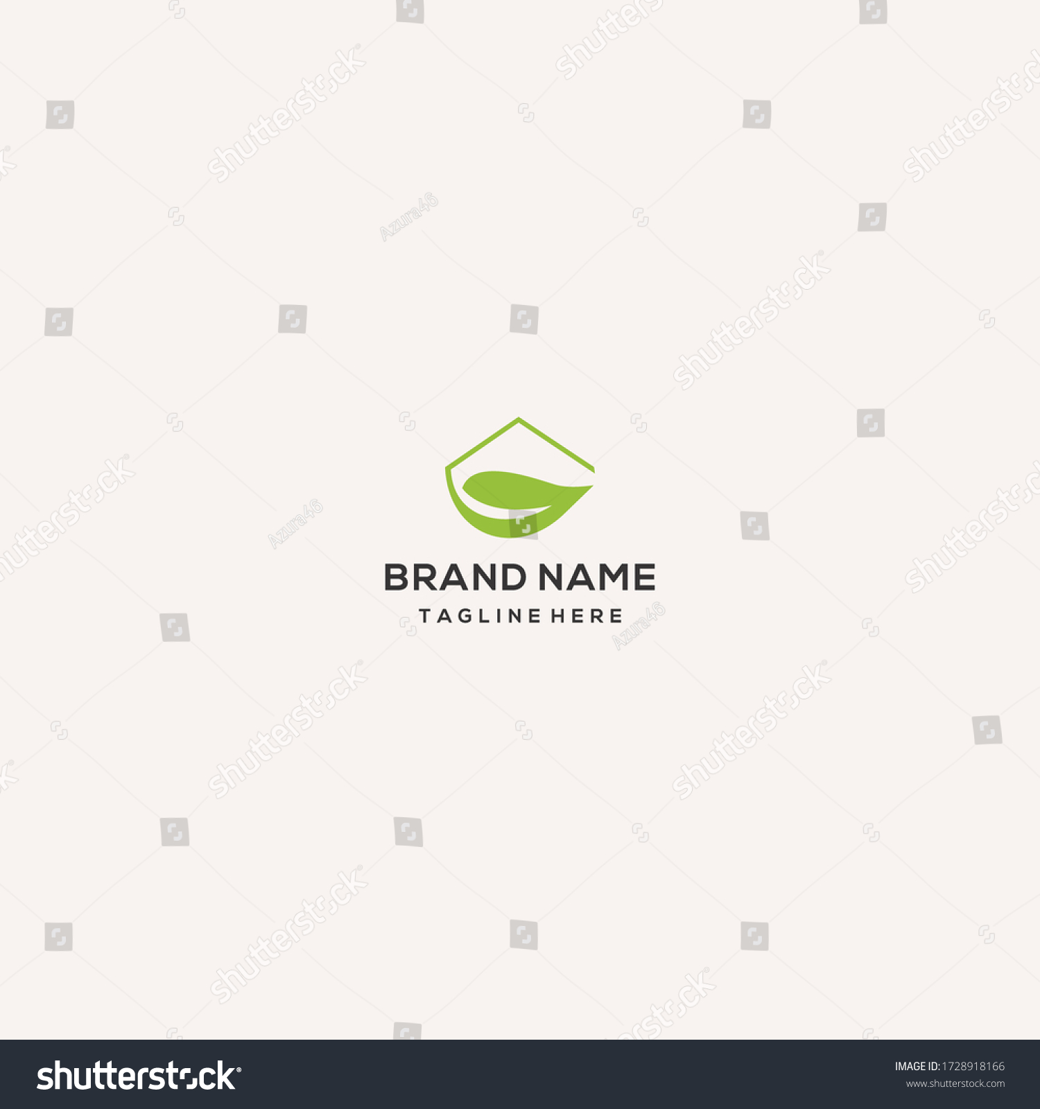 Leaf Home Logo Template Design Vector Stock Vector (Royalty Free ...