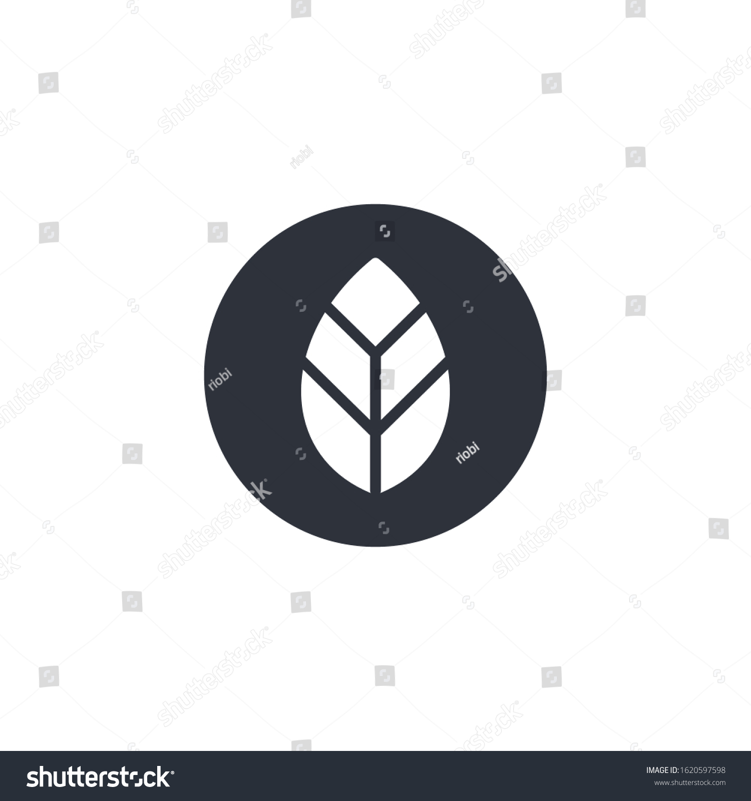 Leaf Icon Herbal Symbol Design Element Stock Vector (Royalty Free ...