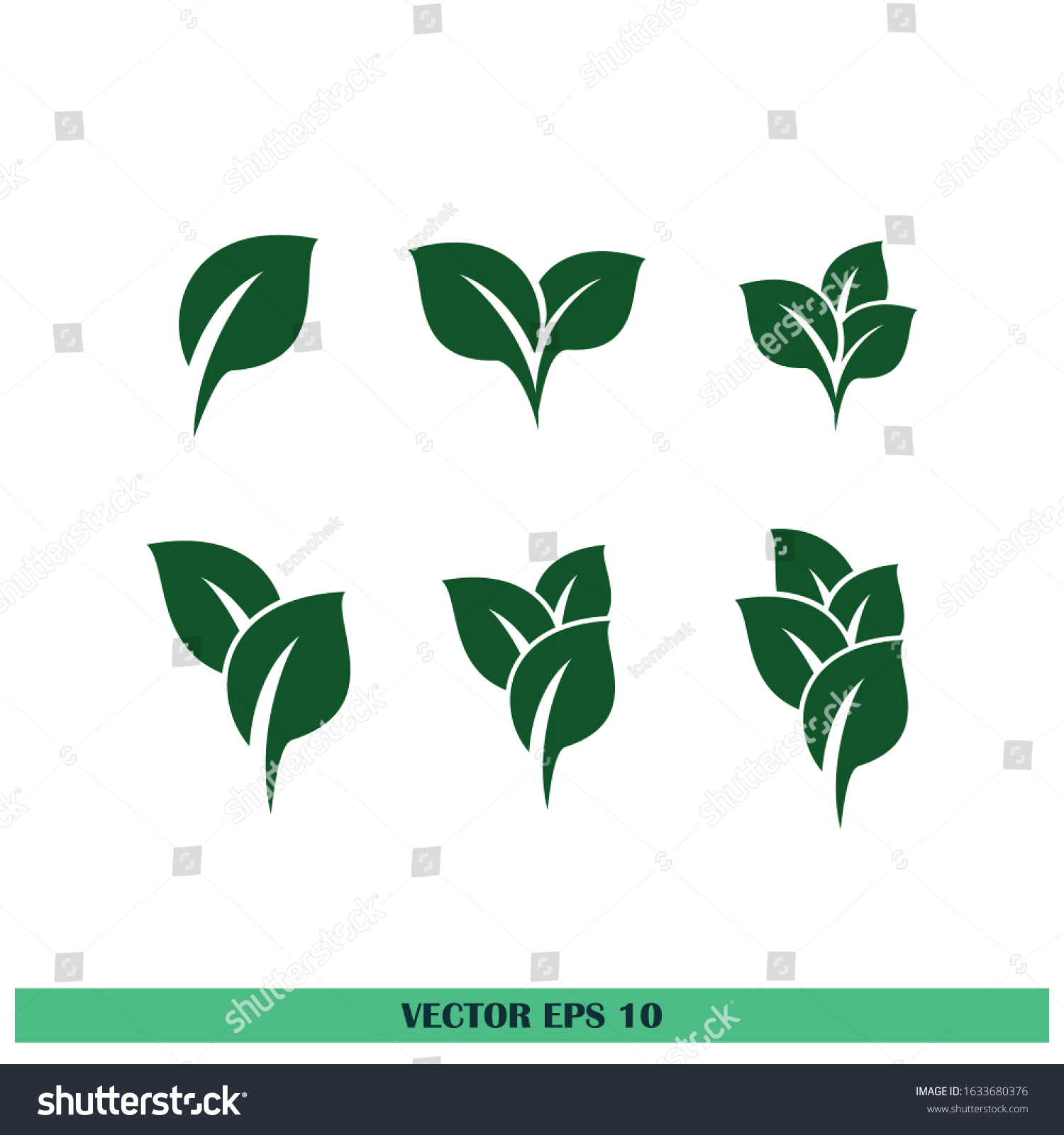 Leaf Icon Nature Symbol Design Element Stock Vector (Royalty Free ...