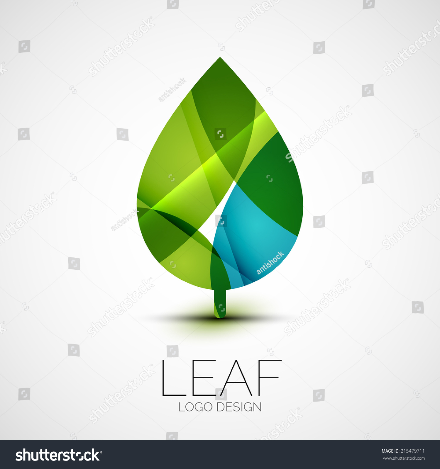 Vektor Stok Leaf Logo Concept Branding Logotype Design (Tanpa Royalti ...