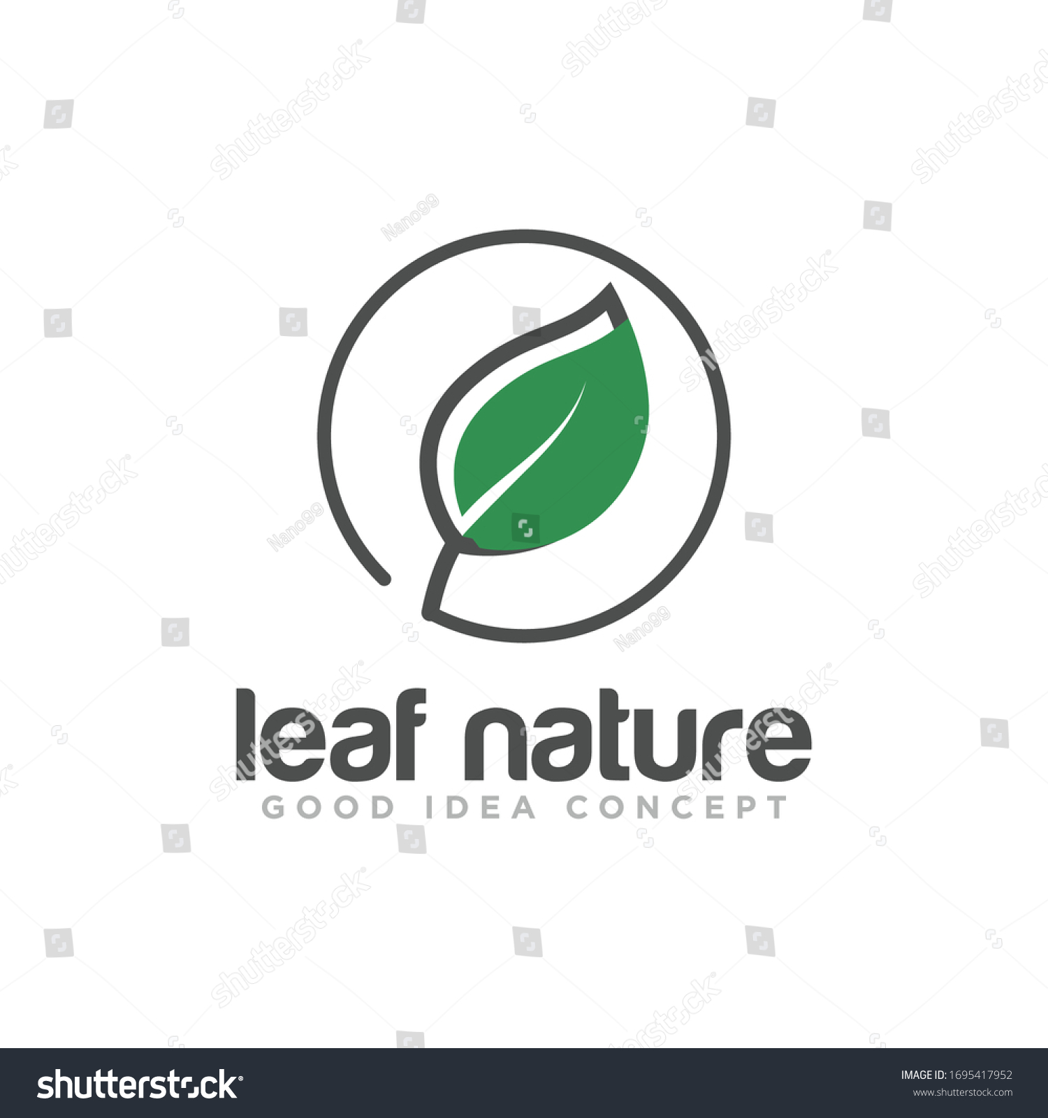 Leaf Nature Logo Design Vector Stock Vector (Royalty Free) 1695417952