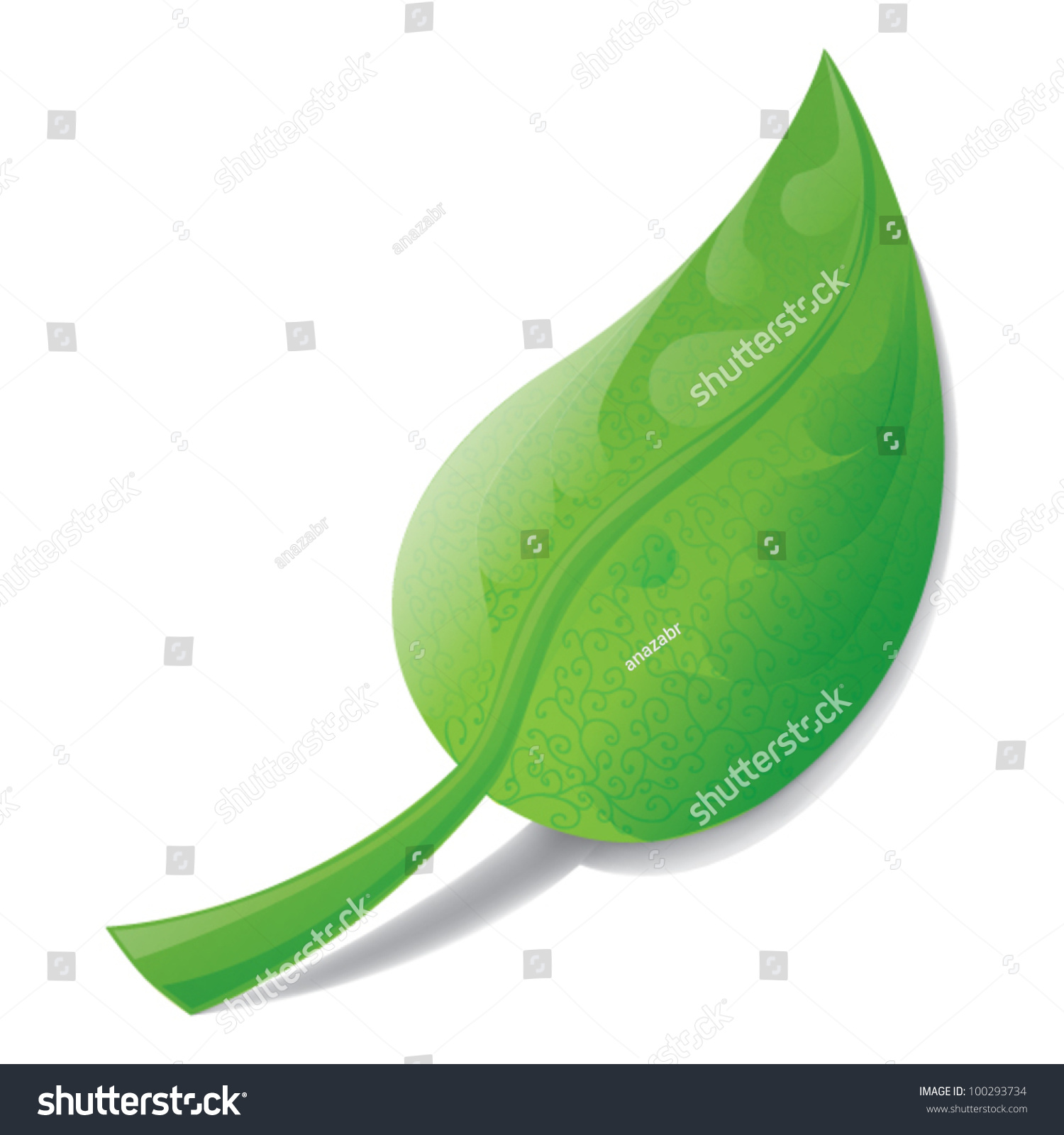 Leaf Paper Cutout Stock Vector (Royalty Free) 100293734 | Shutterstock