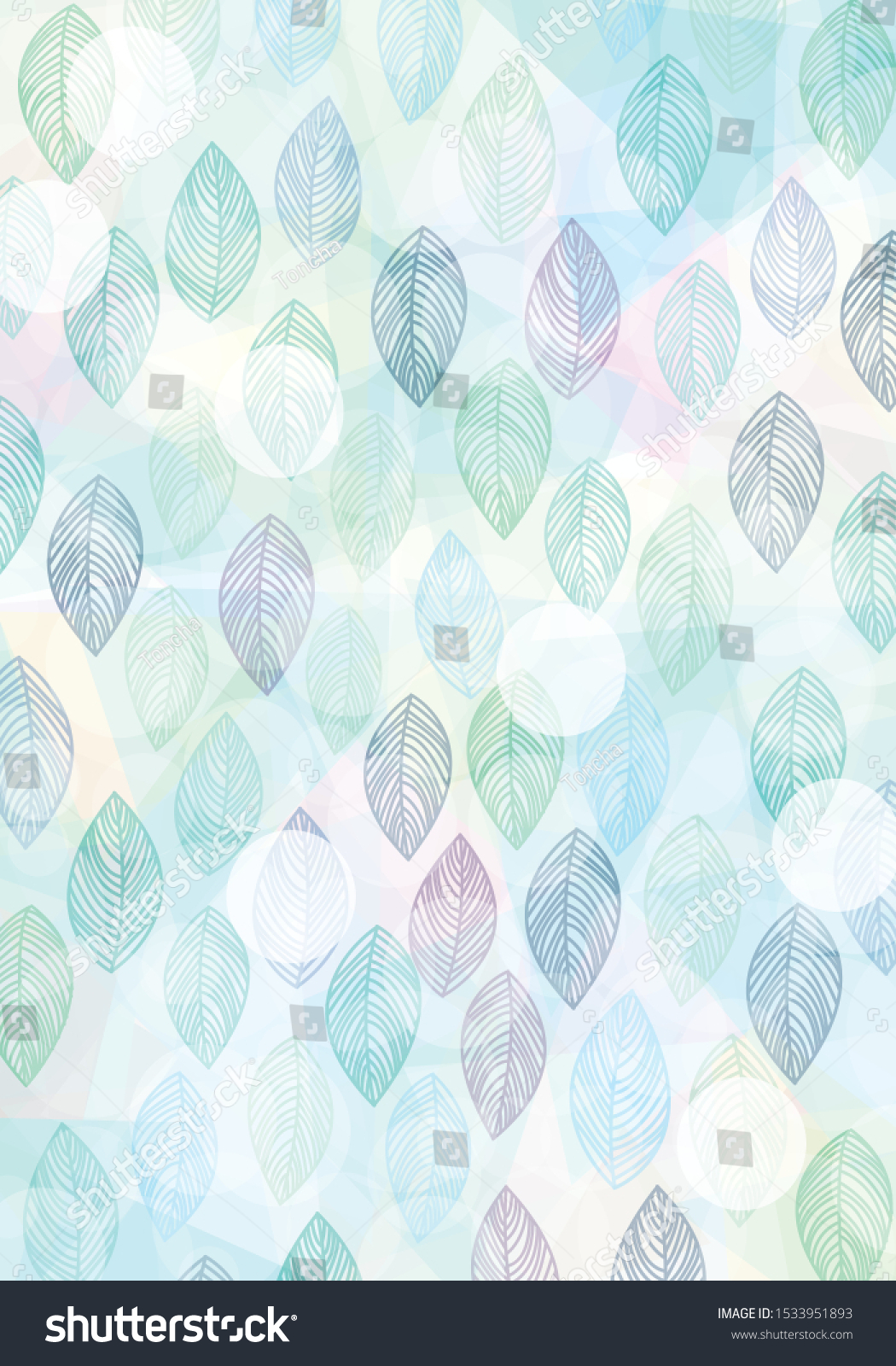 Leaf Pastel Color Pattern Vector Illustration Stock Vector (Royalty ...