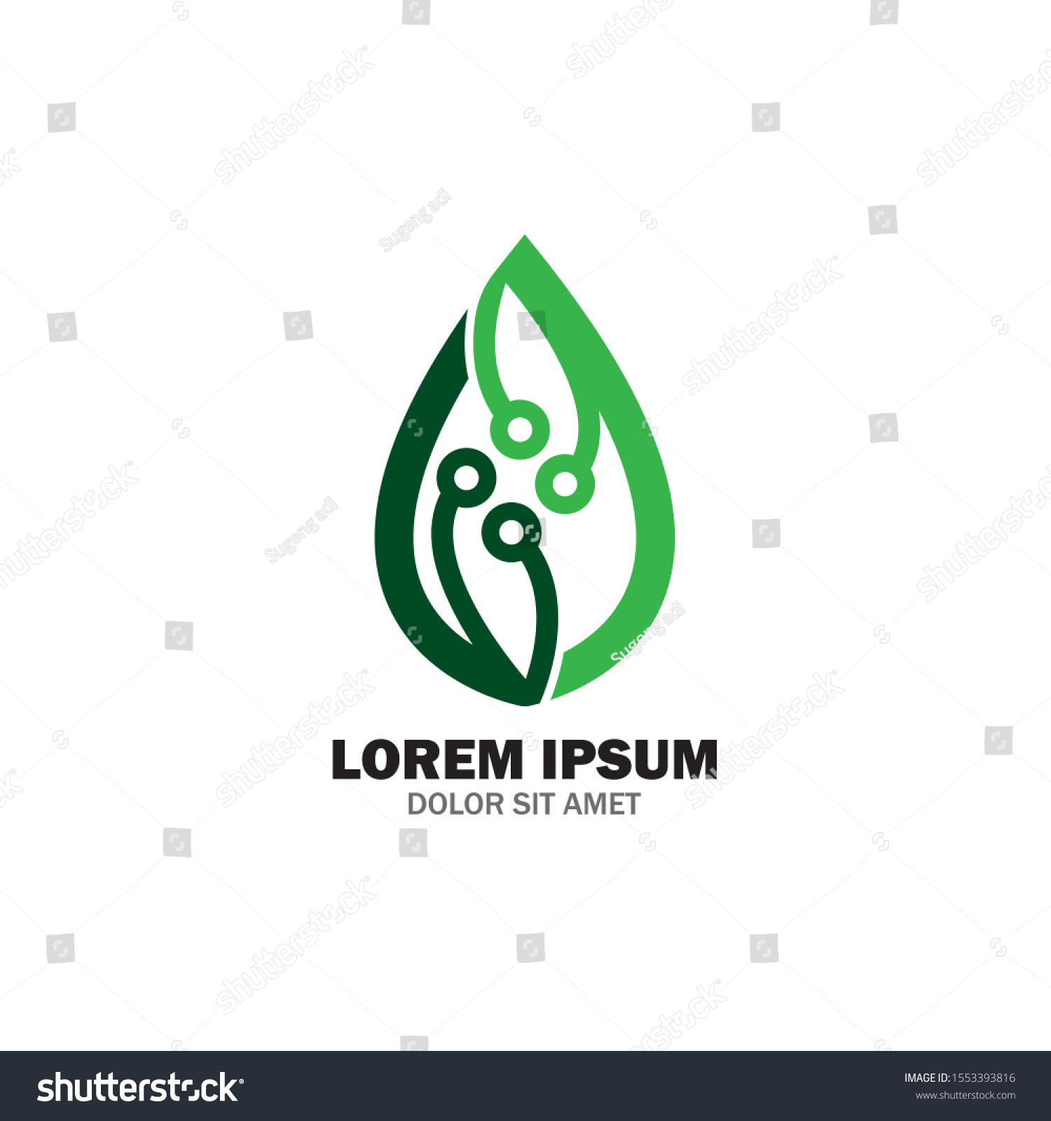 Leaf Technology Logo Designs Concept Vector Stock Vector (Royalty Free ...