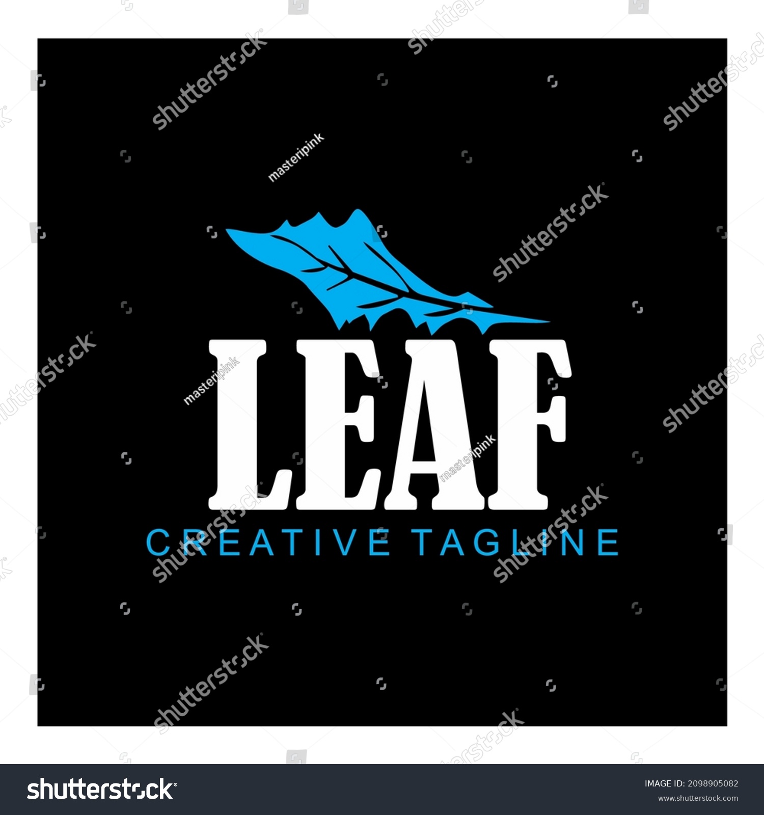 Leaf Text Vector Simple Image Perfect Stock Vector (Royalty Free ...