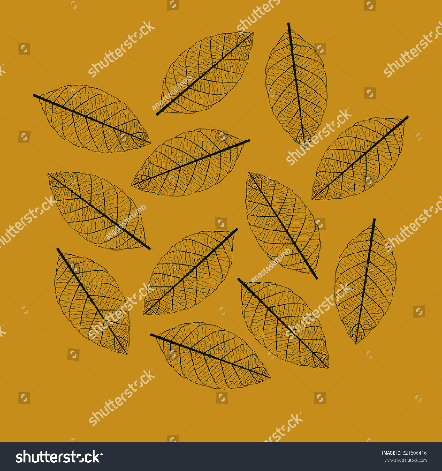 Leaf Veins Illustration Stock Vector (Royalty Free) 321606416 ...