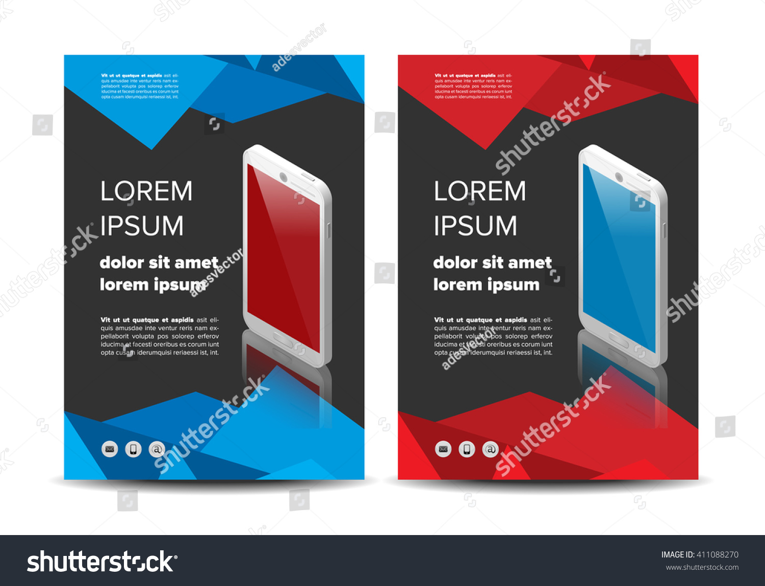 Leaflet Mobile Phone Stock Vector (Royalty Free) 411088270 | Shutterstock