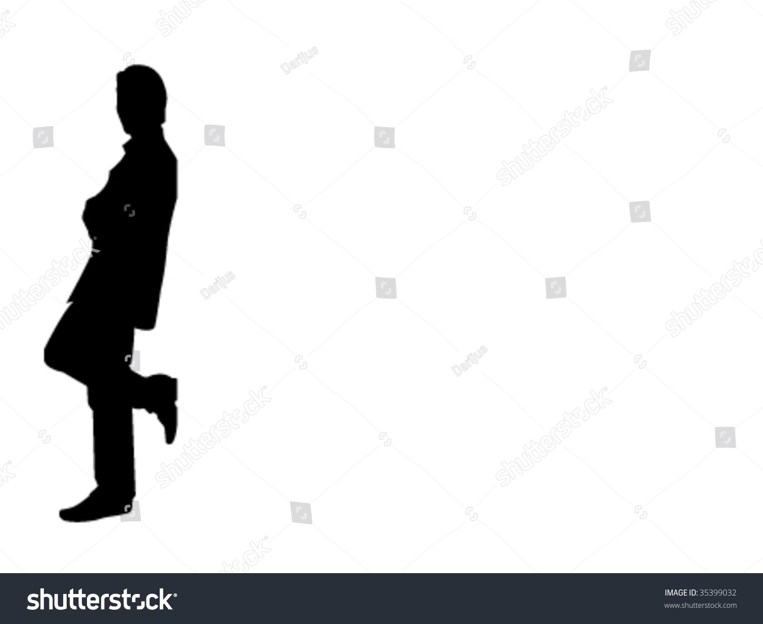 Leaning Man Silhouette Stock Vector (Royalty Free) 35399032 | Shutterstock