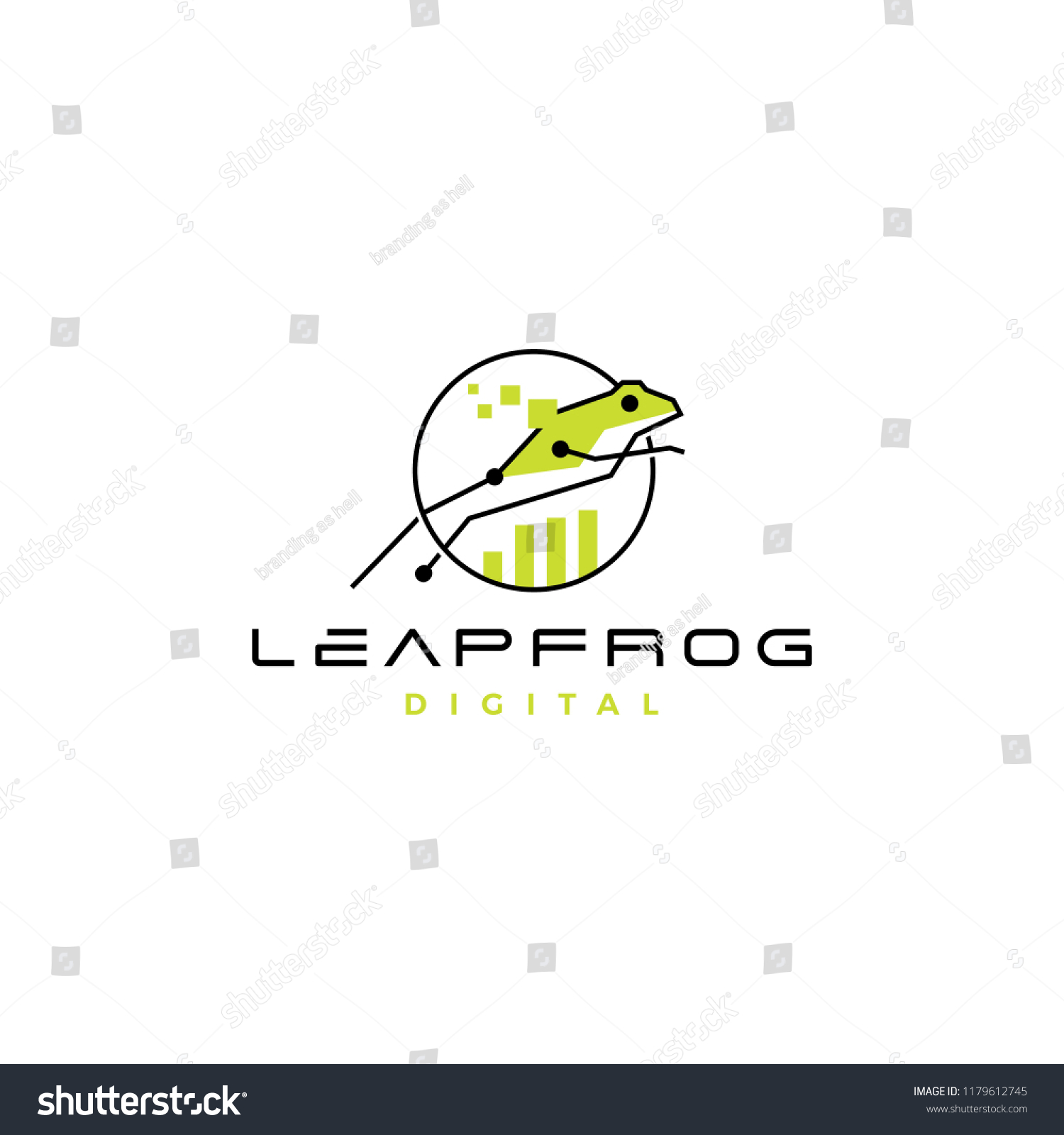 Leap Frog Tech Digital Chart Statistics Stock Vector (Royalty Free ...