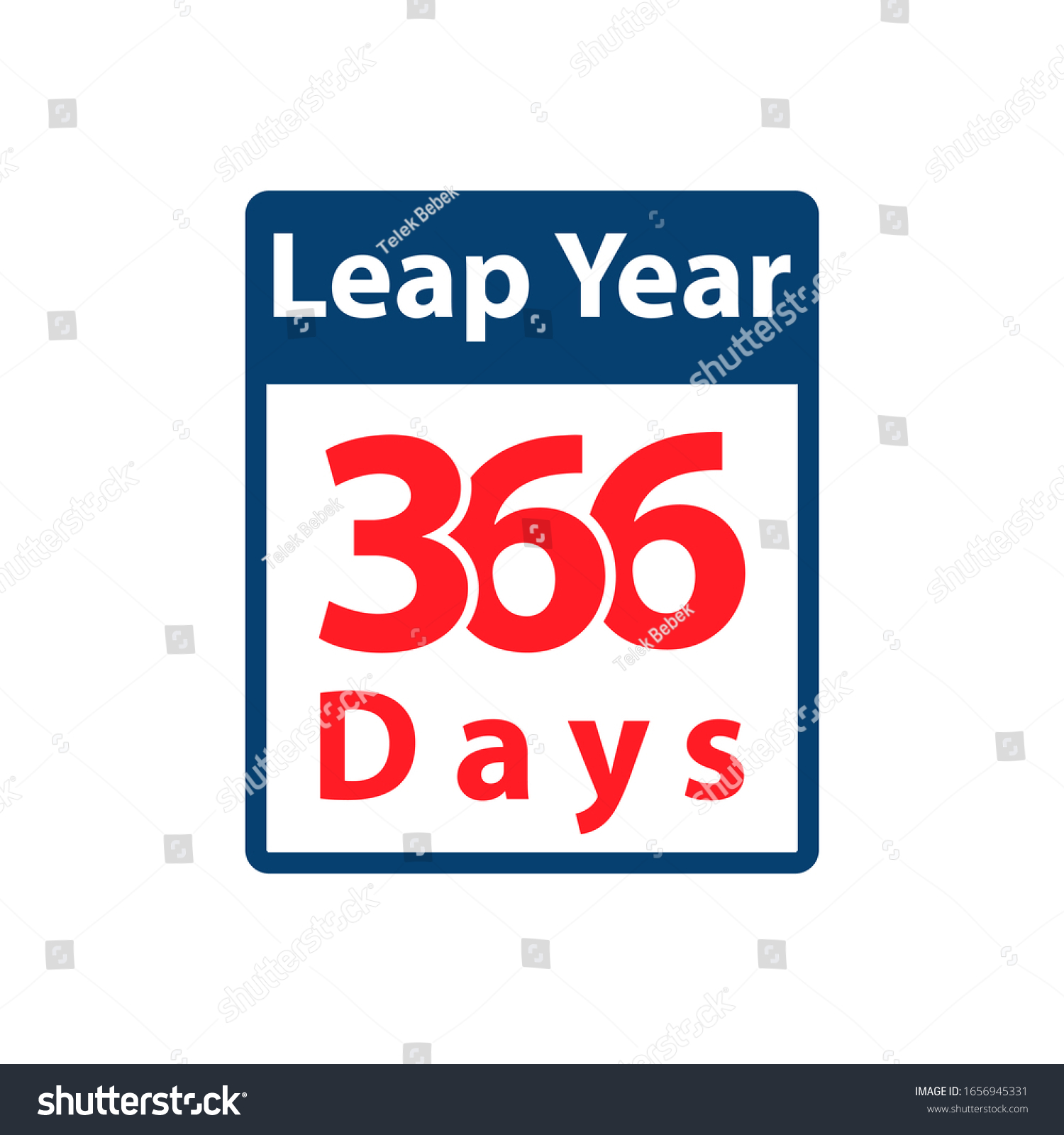 Leap Year 366 Days Design Vector Stock Vector (Royalty Free) 1656945331
