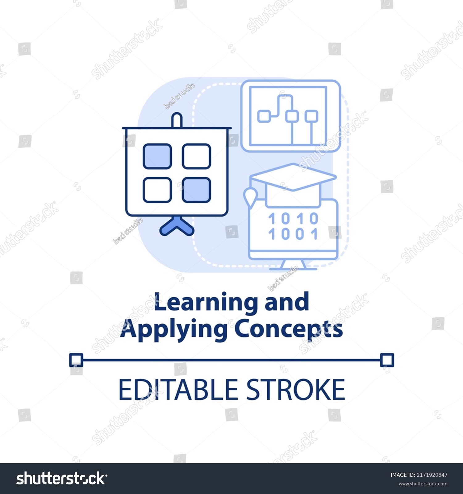 Learn Apply Concepts Light Blue Concept Stock Vector (Royalty Free ...