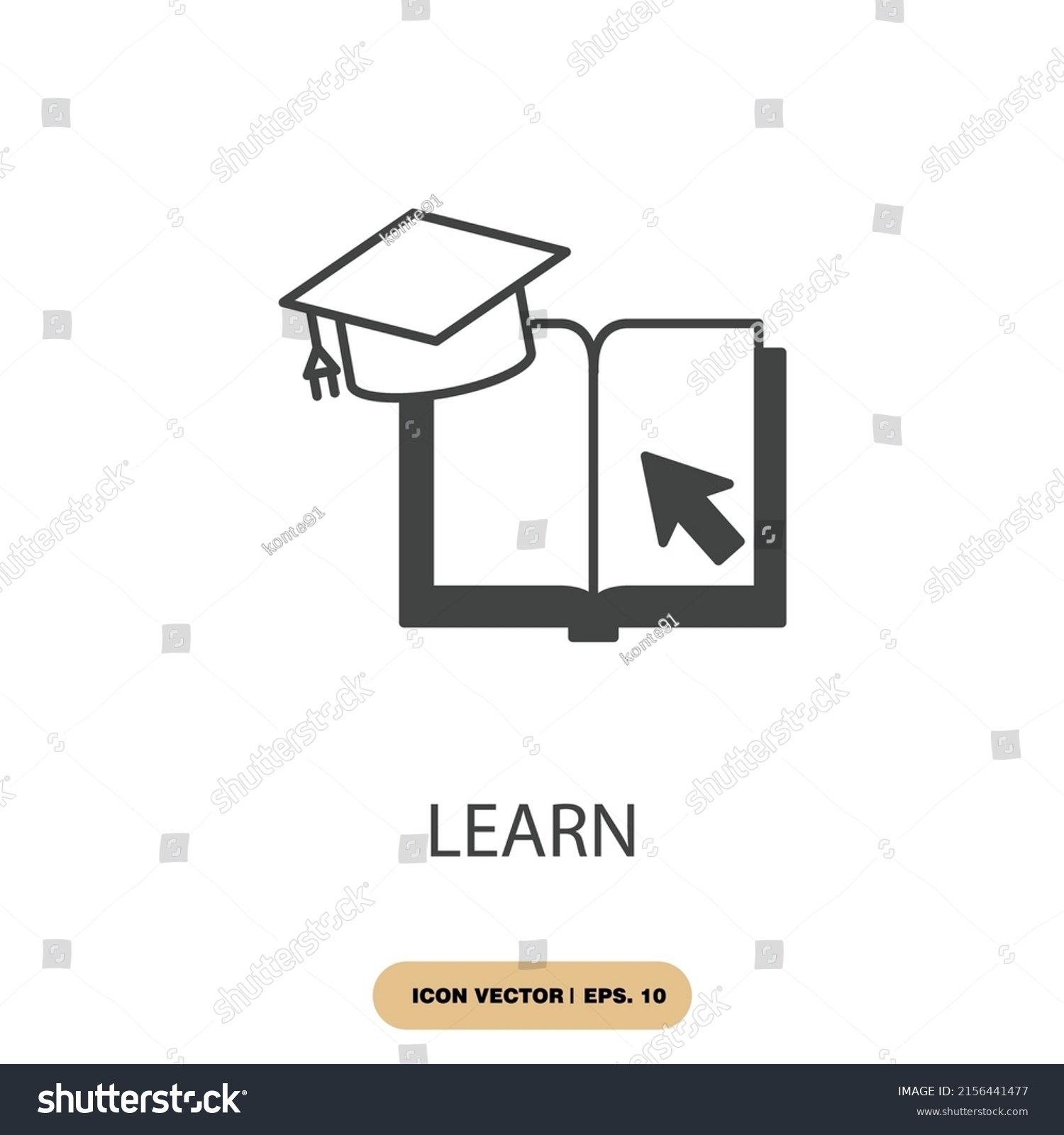 Learn Icons Symbol Vector Elements Infographic Stock Vector (Royalty ...
