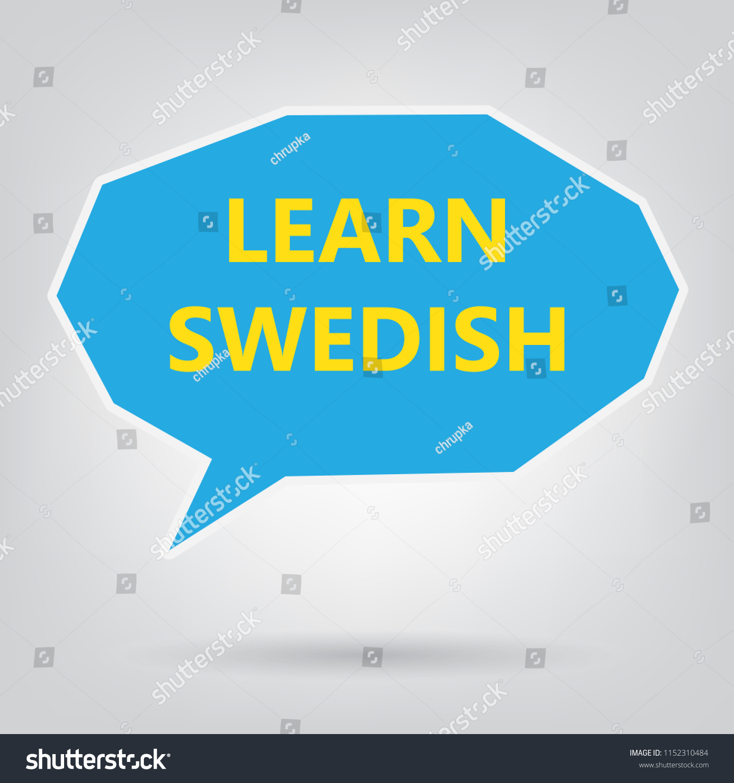 Learn Swedish Written On Speech Bubble Stock Vector (Royalty Free ...