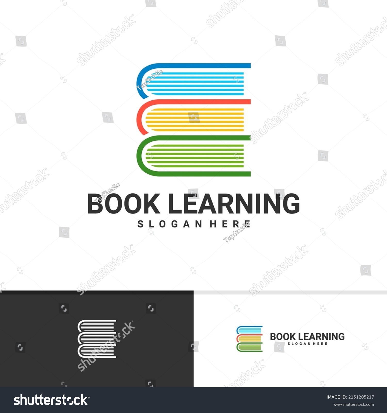 Learning Book Logo Vector Template Creative Stock Vector (Royalty Free ...