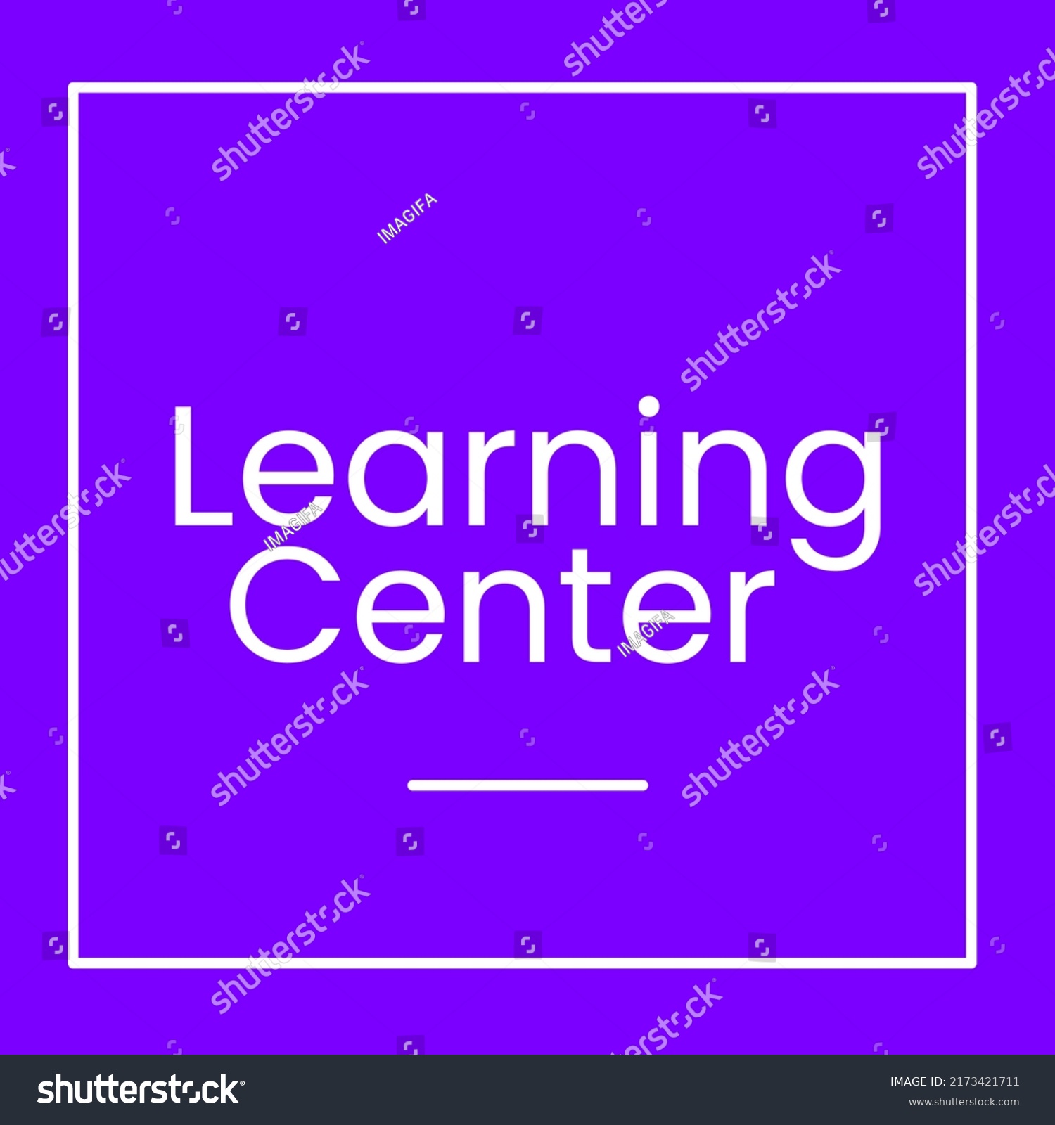 Learning Center Mark Sign System Symbol Stock Vector (Royalty Free ...