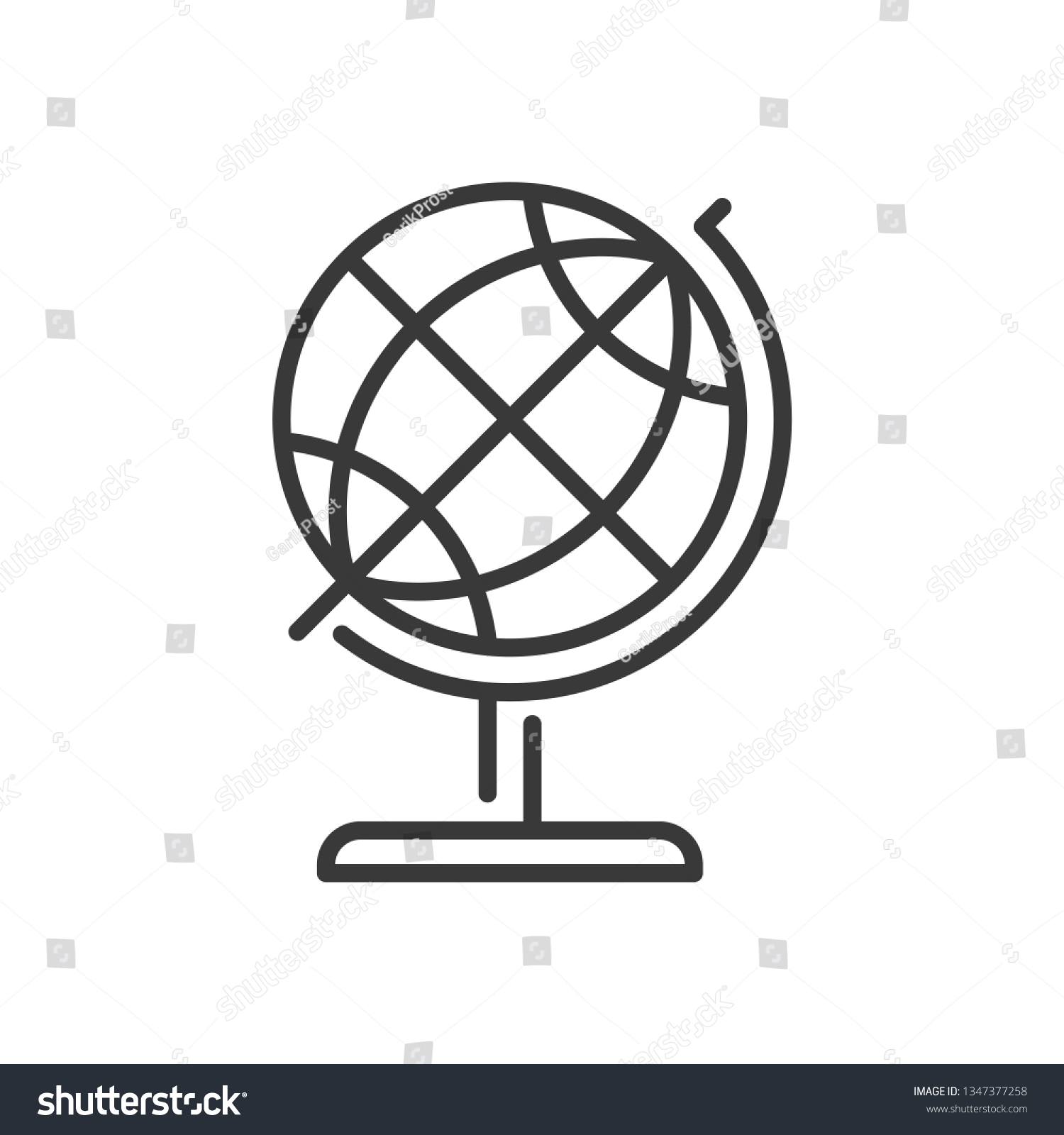 Learning Globe Outline Isolated: เวกเตอร์สต็อก (ปลอดค่าลิขสิทธิ์ ...