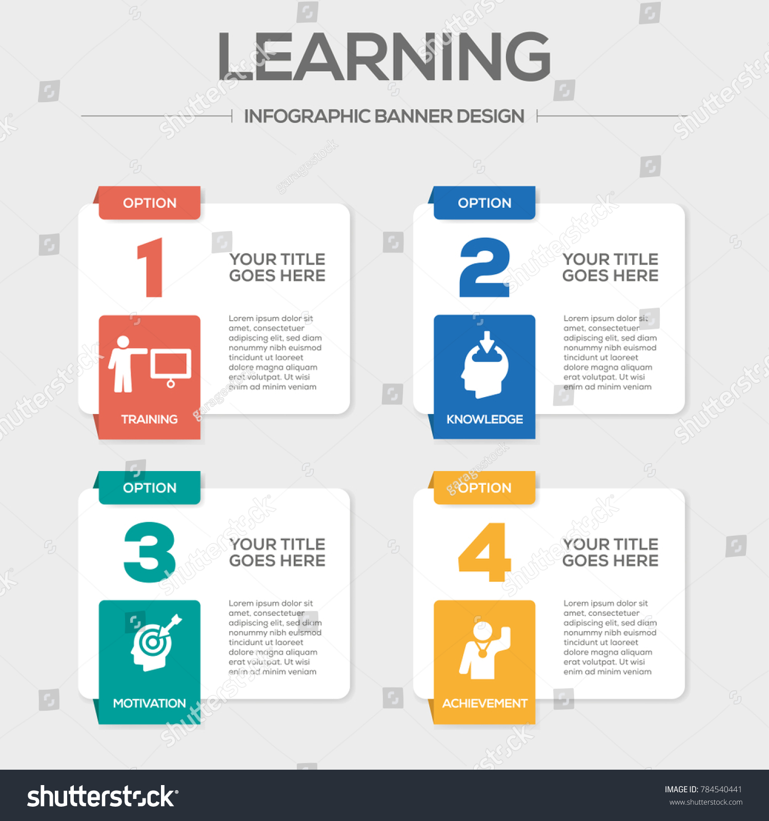 Learning Infographic Icons: เวกเตอร์สต็อก (ปลอดค่าลิขสิทธิ์) 784540441