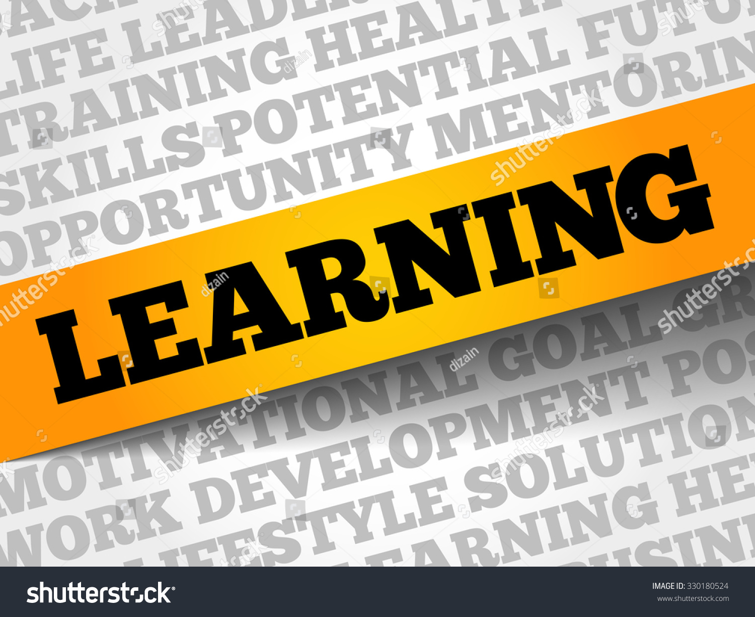 Learning Word Cloud Business Concept Stock Vector (Royalty Free ...