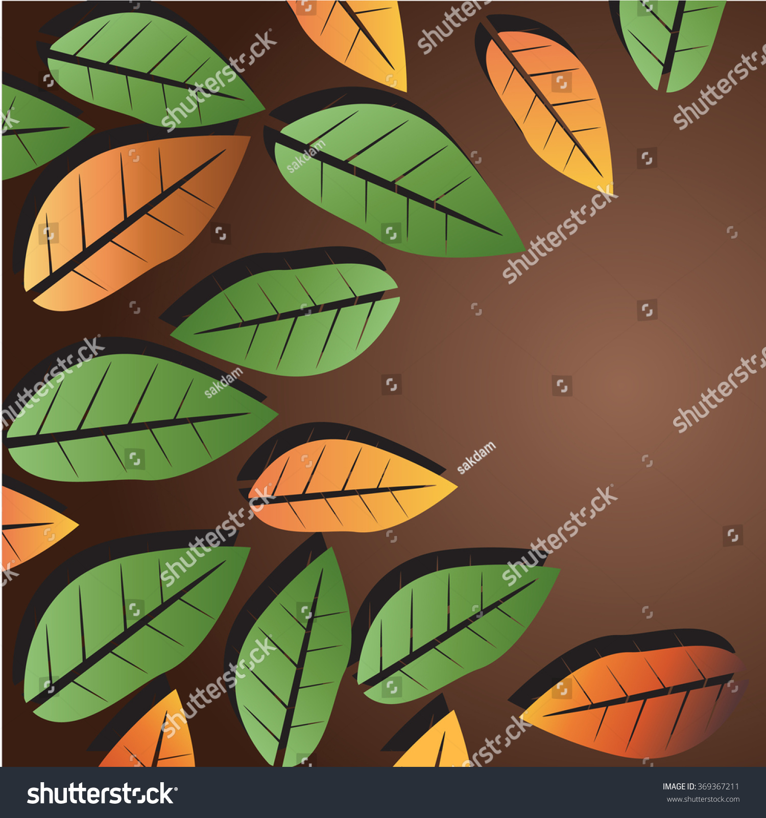 Leave Background Design Color Vector Stock Vector (Royalty Free) 369367211