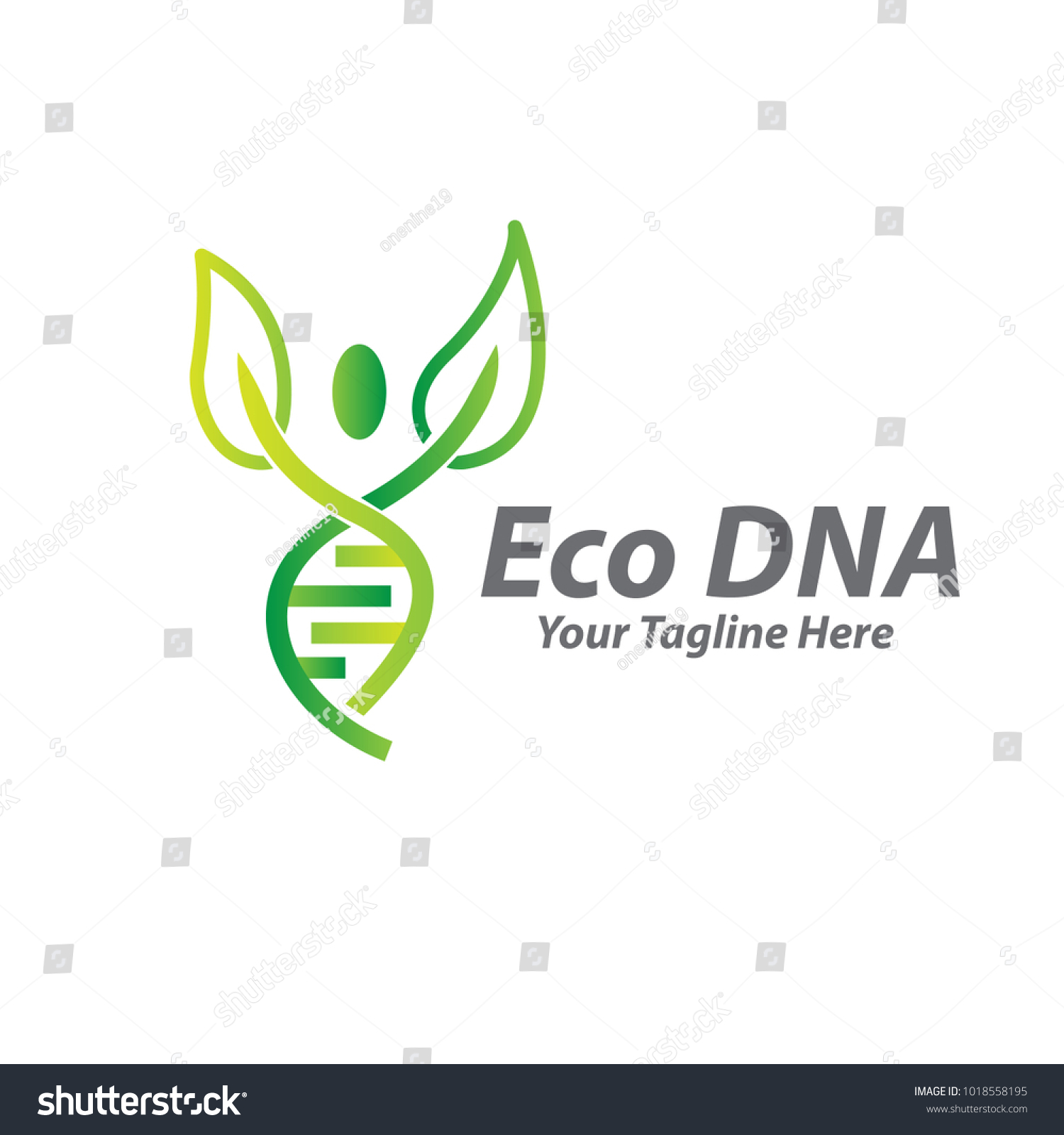 Leave Dna Logo Stock Vector (Royalty Free) 1018558195