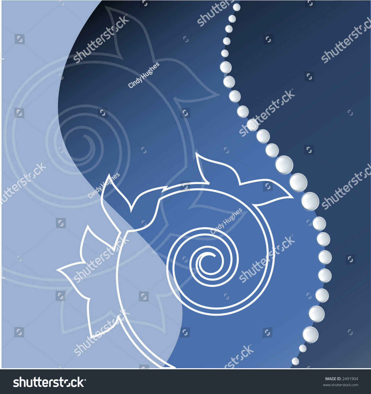 Leaves Coil Circle Design Background Vector Stock Vector (Royalty Free ...