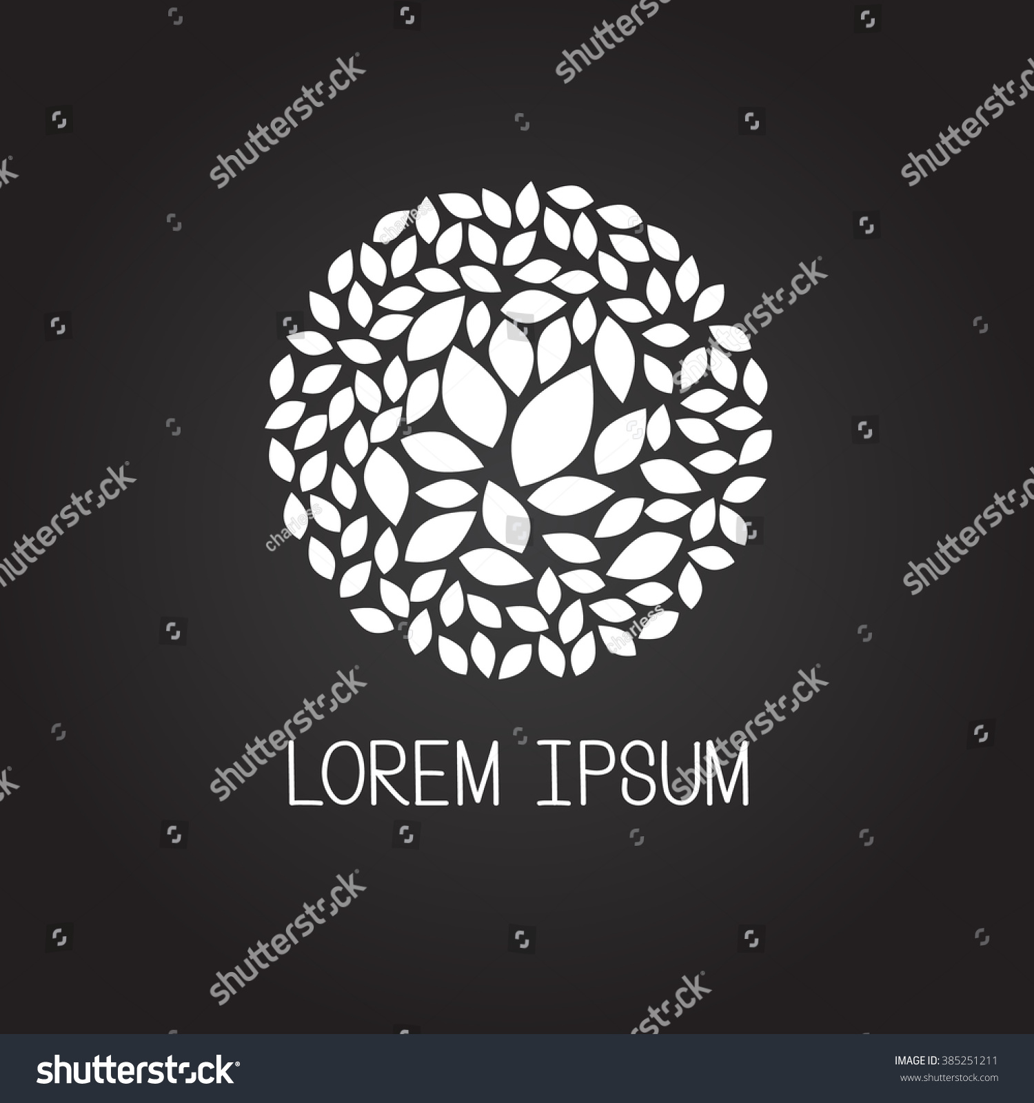 Leaves Circle Vector Illustration Stock Vector (Royalty Free) 385251211 ...