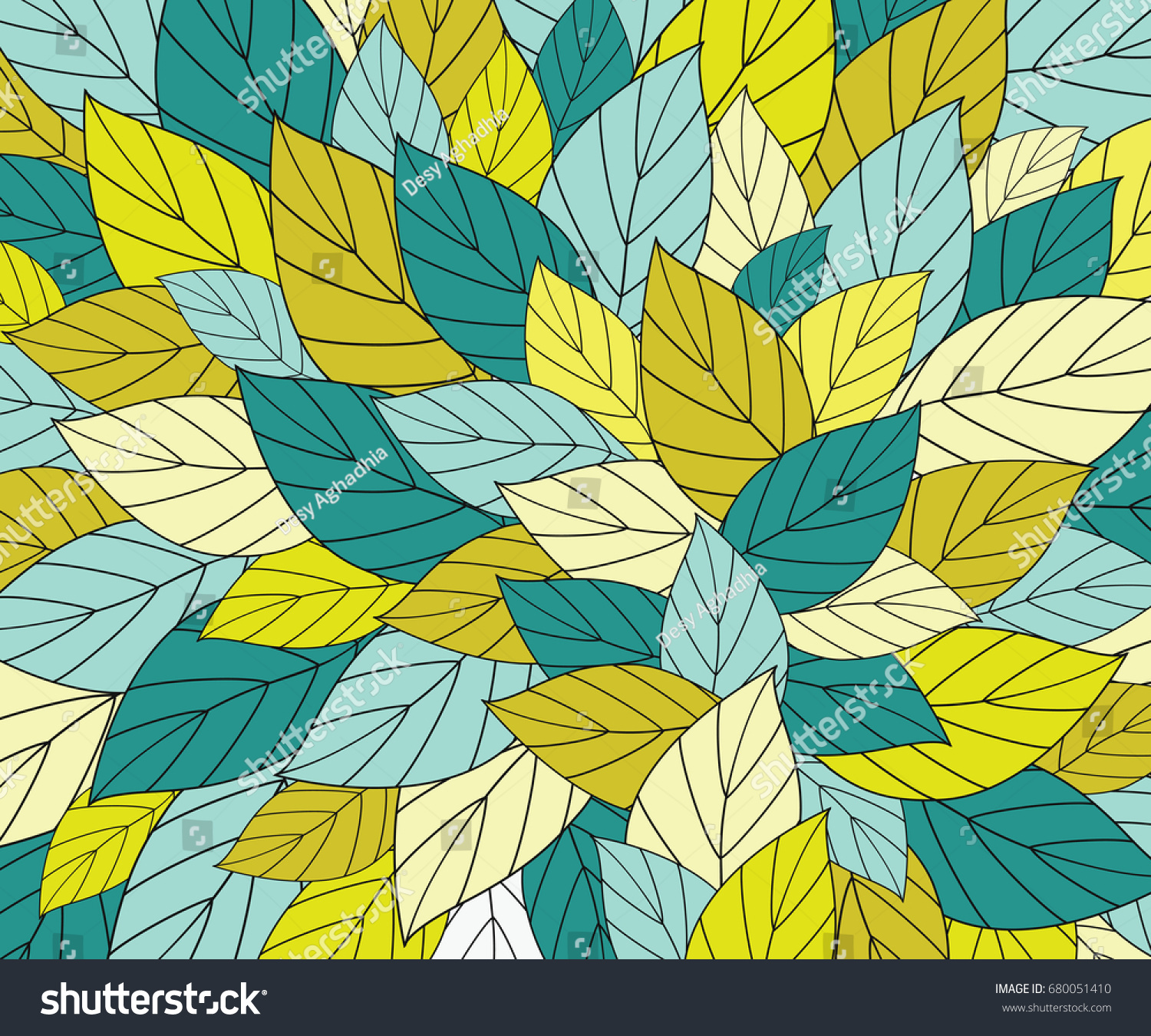 Leaves Pattern Designfloral Background Design Vector Stock Vector ...