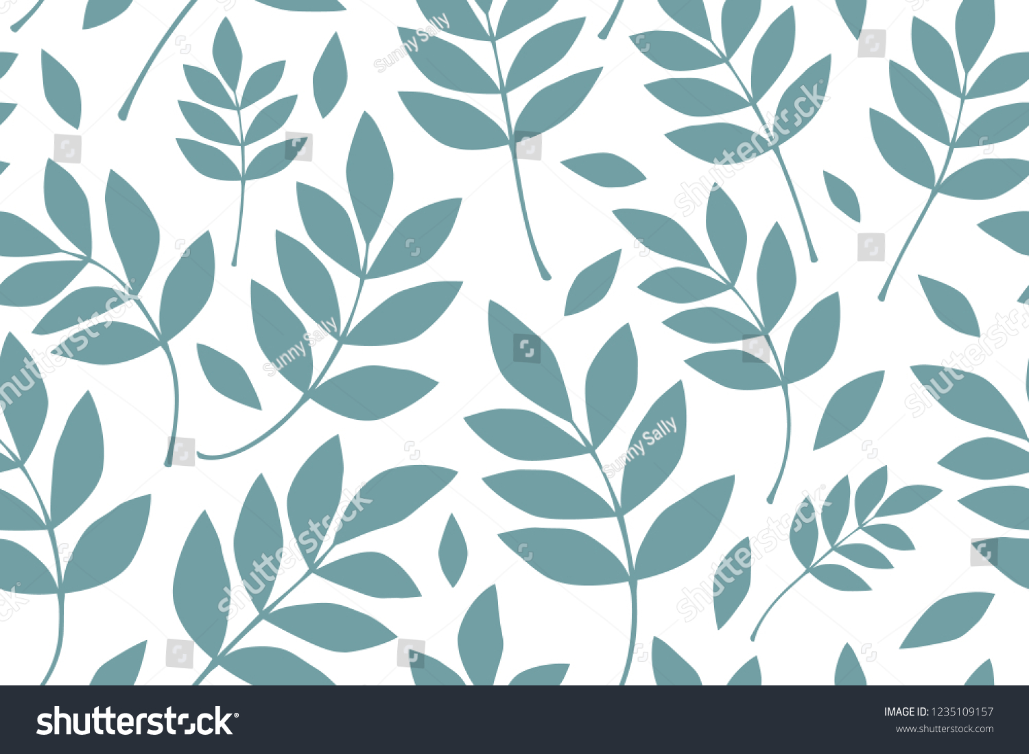 Leaves Pattern Endless Background Seamless Stock Vector (Royalty Free ...