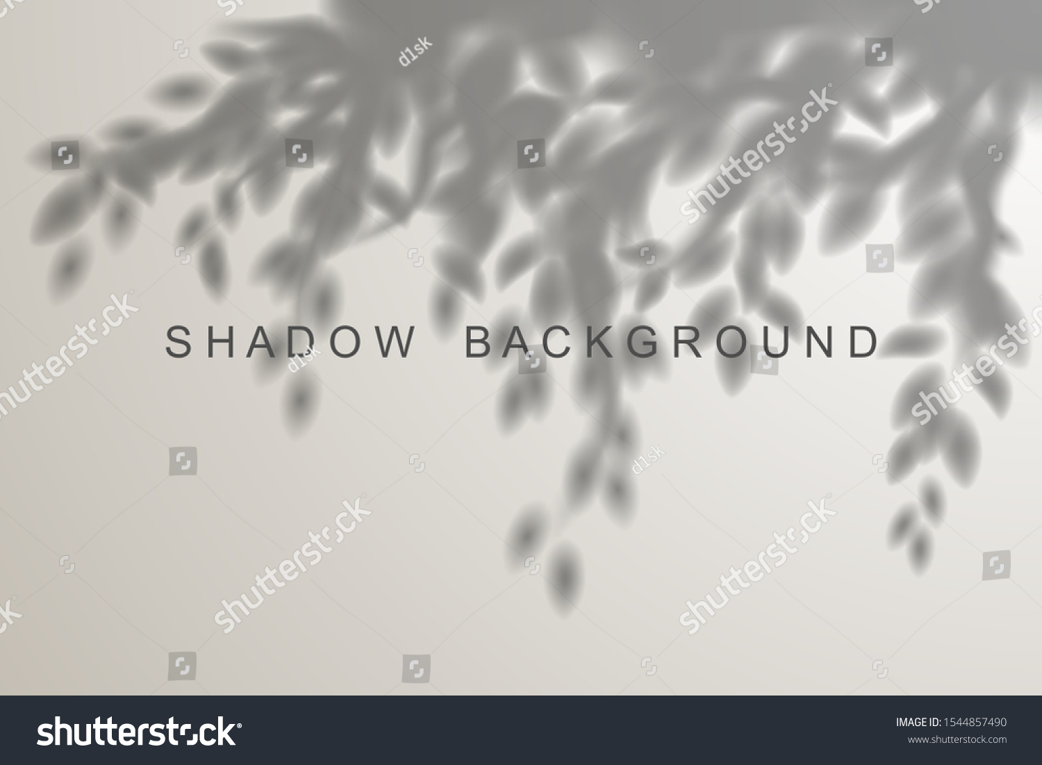 Leaves Shadow Effect On White Background: เวกเตอร์สต็อก (ปลอดค่า ...