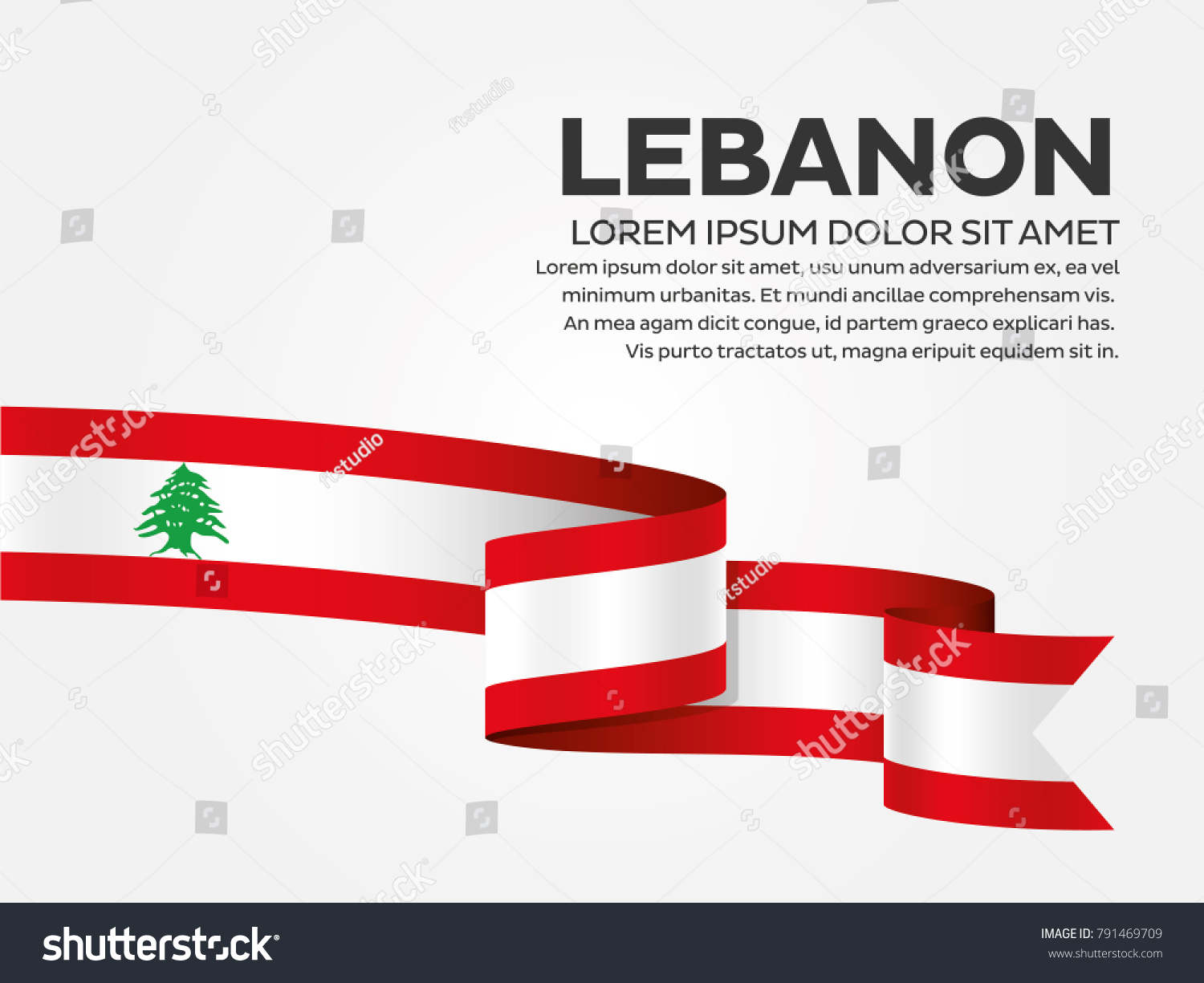 Lebanon Flag Background Stock Vector (Royalty Free) 791469709 ...