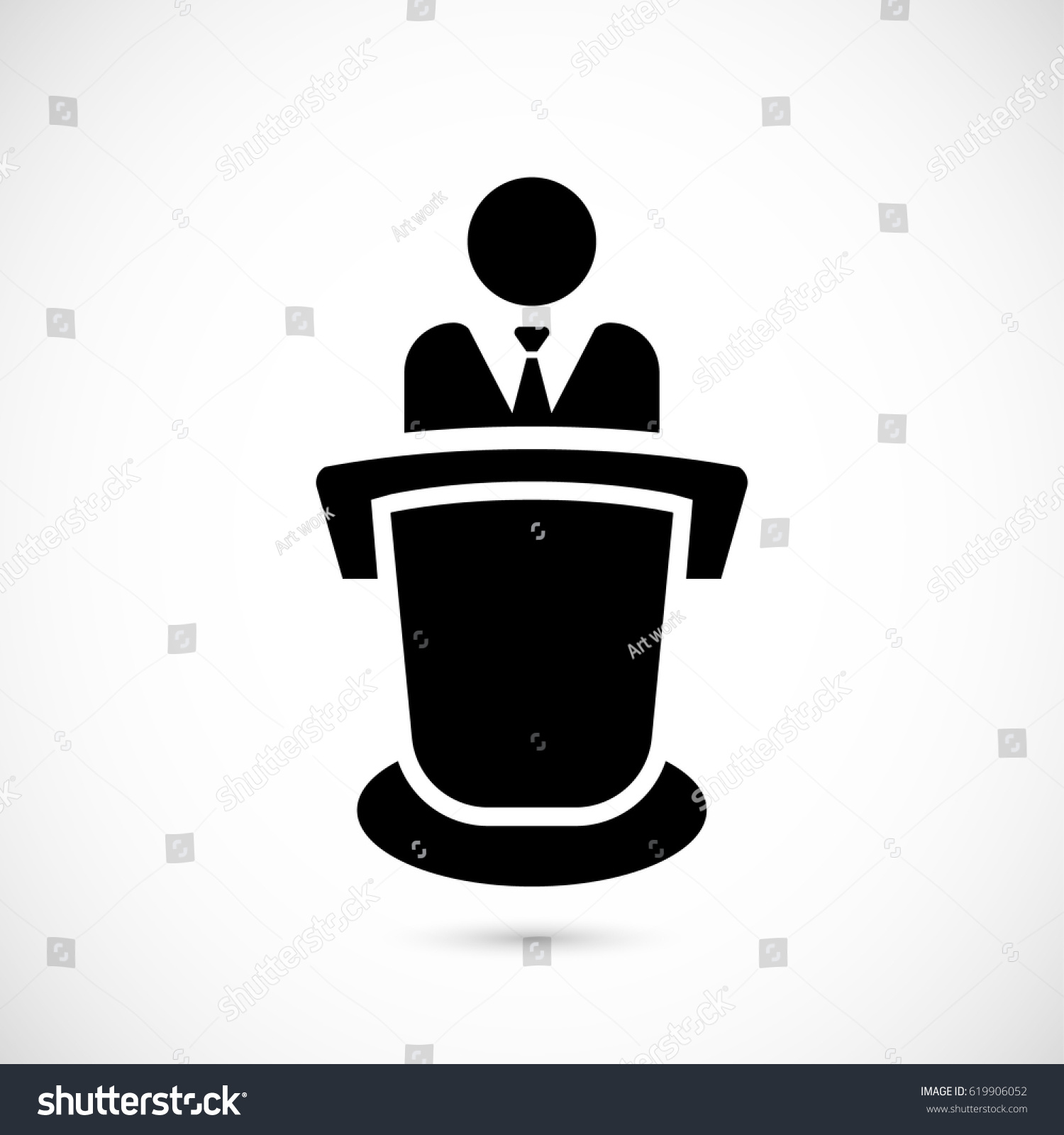 Lecturer Icon Stock Vector 619906052 - Shutterstock