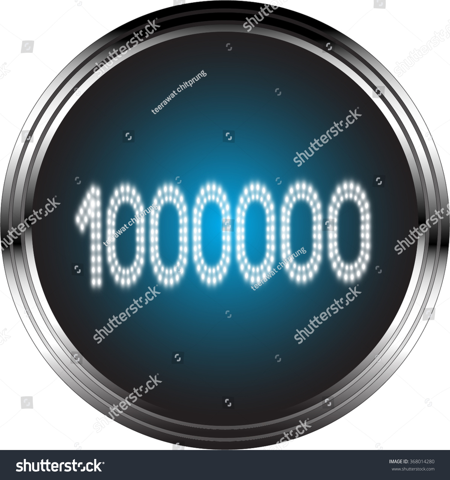 Led Button Number One Million Vector Stock Vector (Royalty Free) 368014280