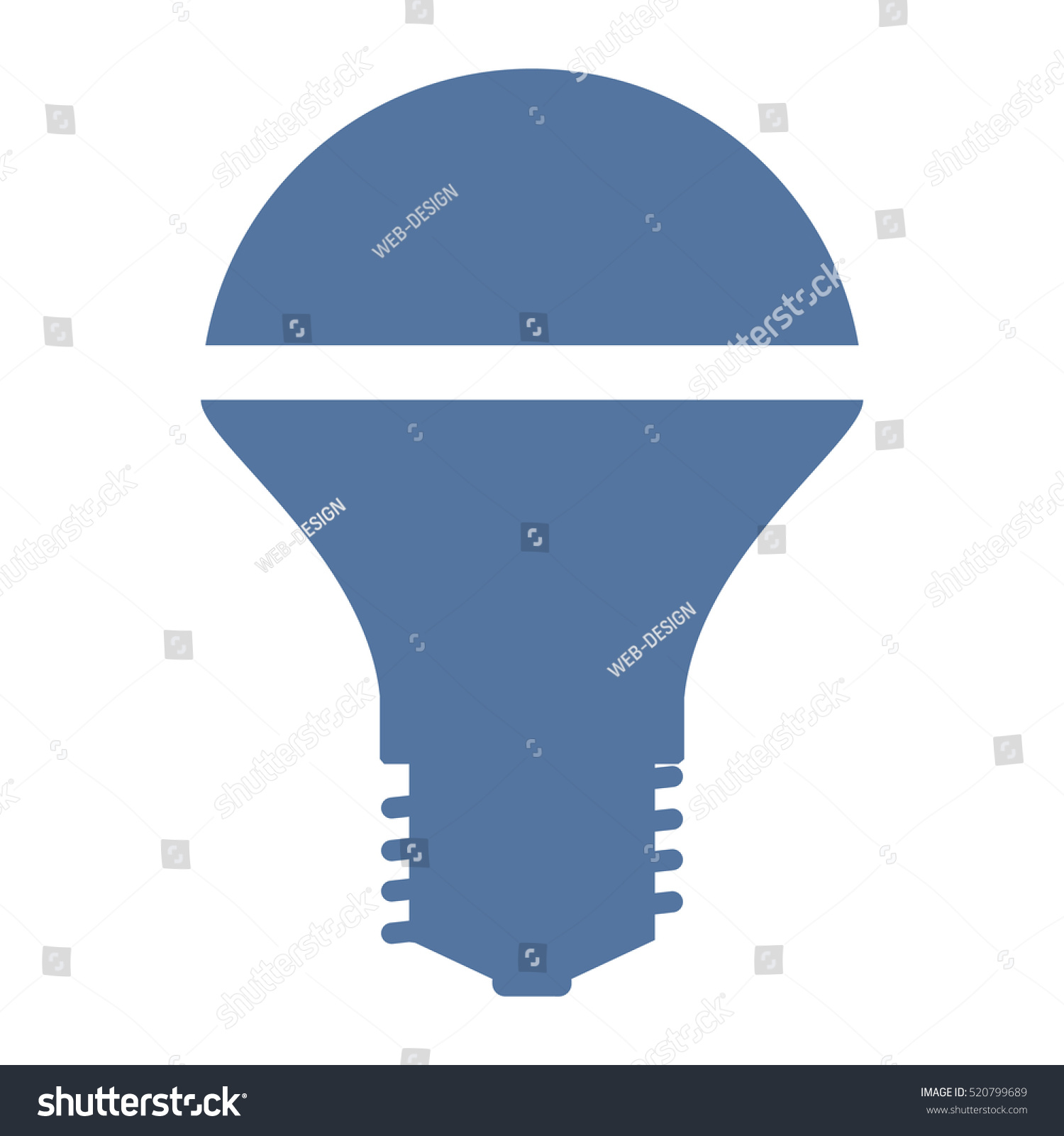 Led Lamp Icon Vector Flat Design Stock Vector 520799689 - Shutterstock