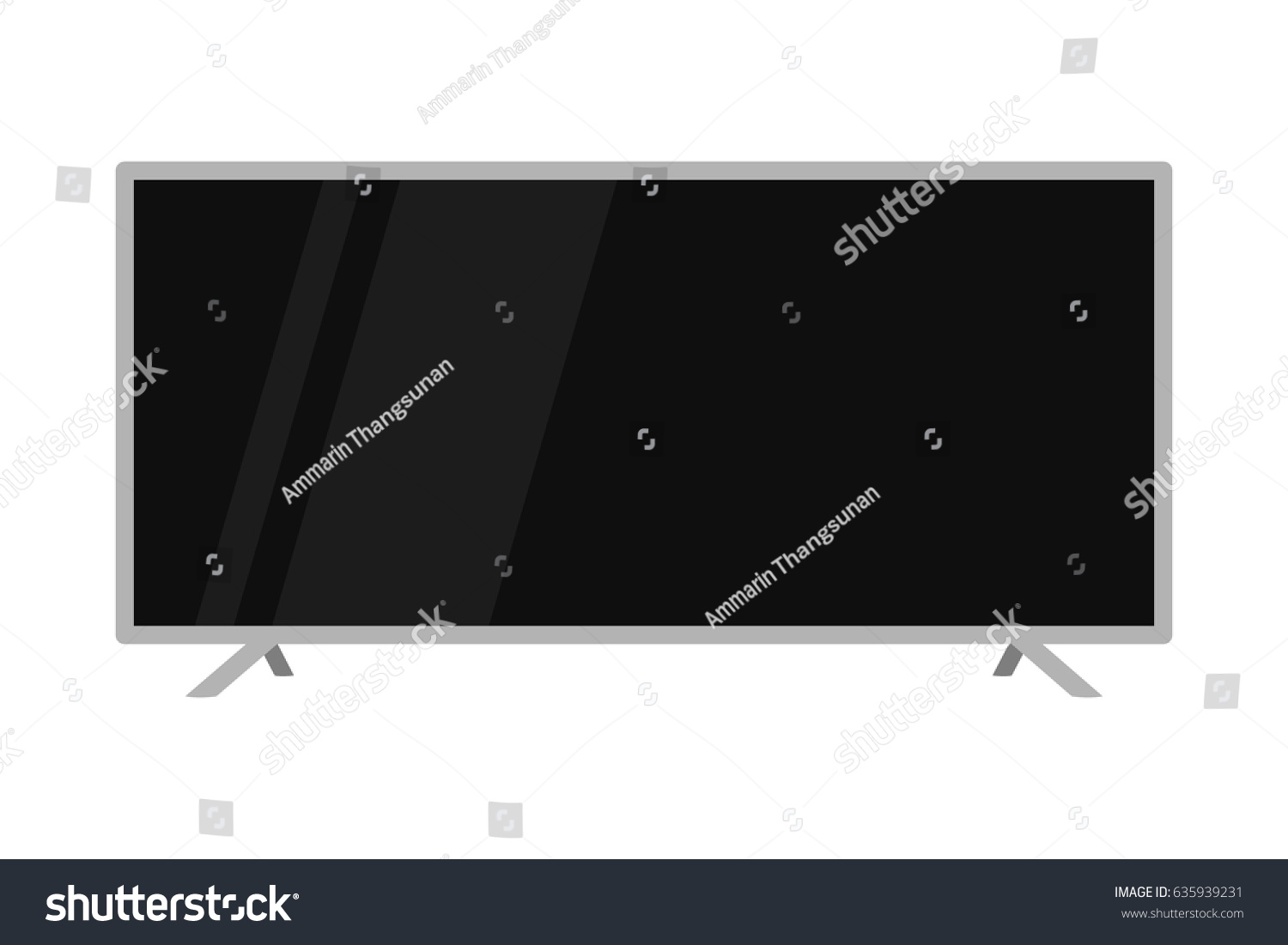 Led Television Vector On White Background Stock Vector (Royalty Free ...